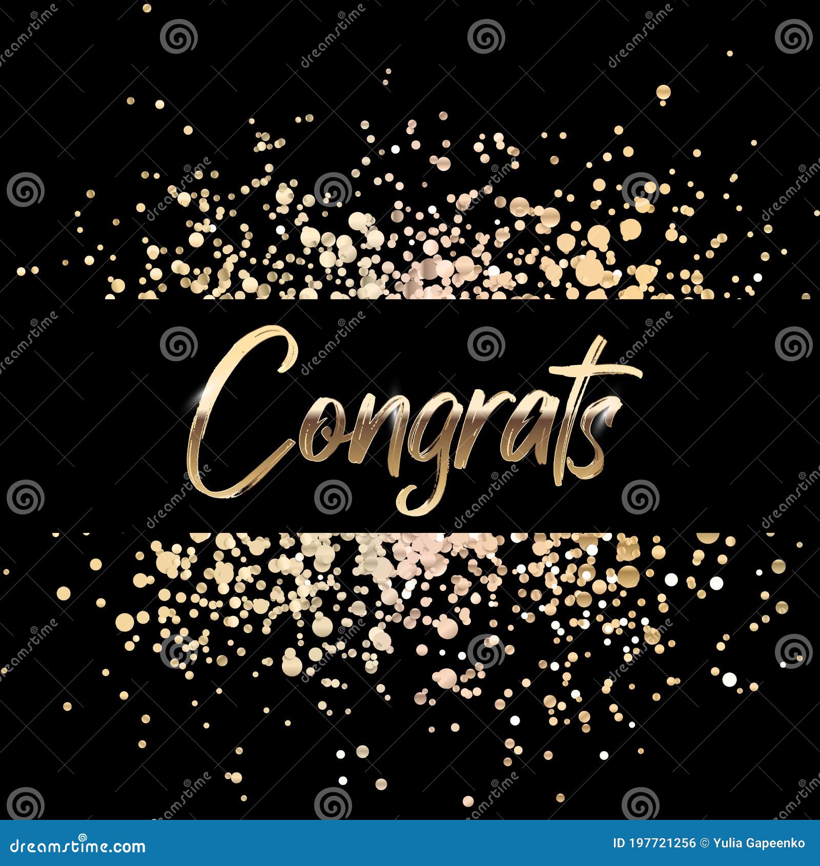 Congratulations Abstract Design Template Background. Vector ...