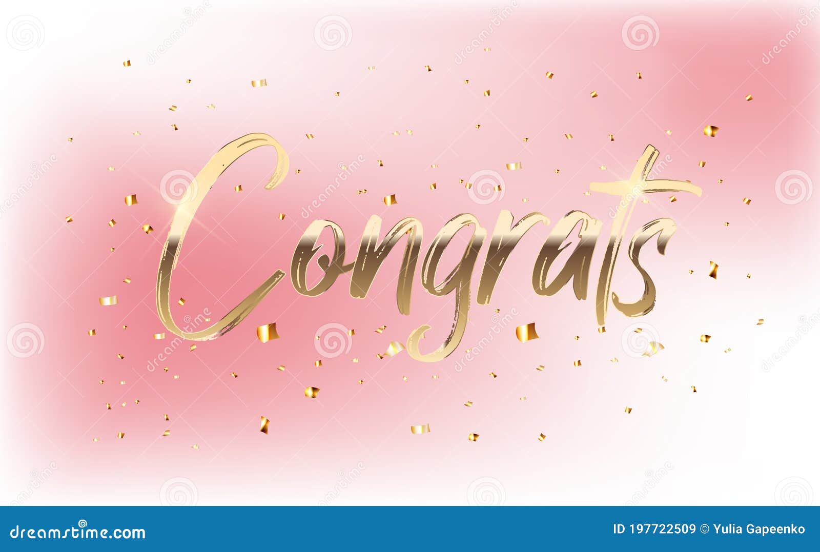 Congratulations Abstract Decorative Inscription Concept. Modern ...