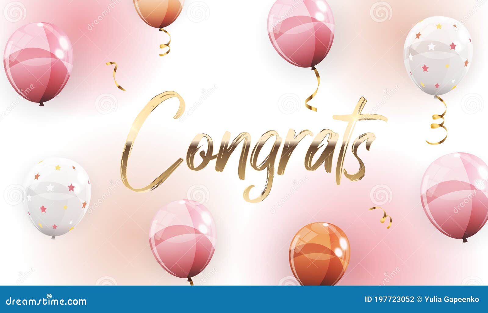 Congratulations Abstract Design Template Background. Vector ...