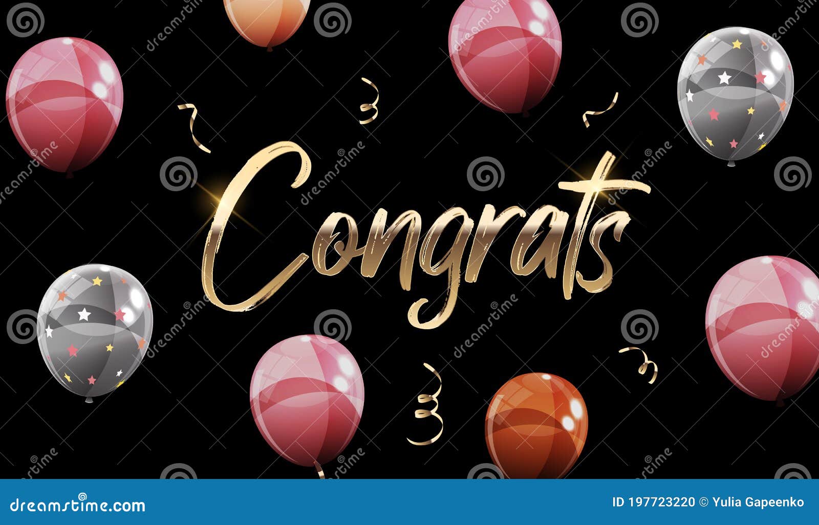 Congratulations Abstract Design Template Background. Vector ...