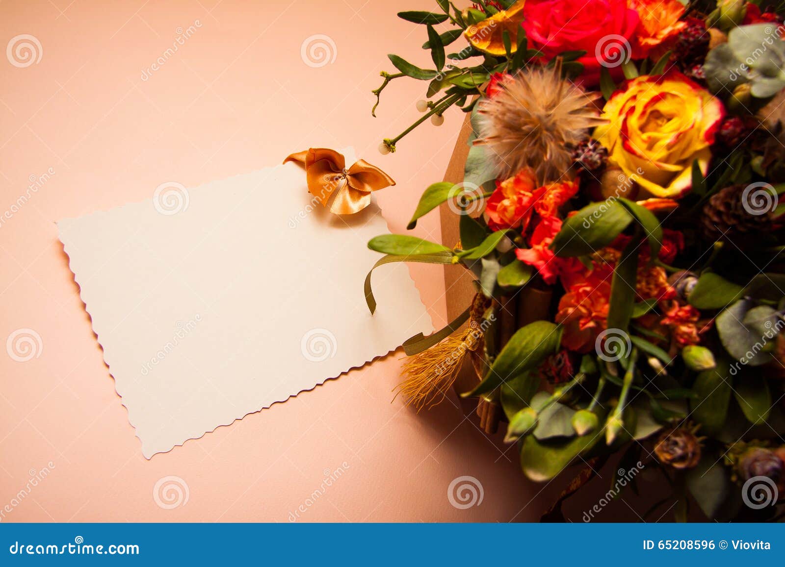 Congratulations Background with Orange Flowers Stock Photo - Image of ...