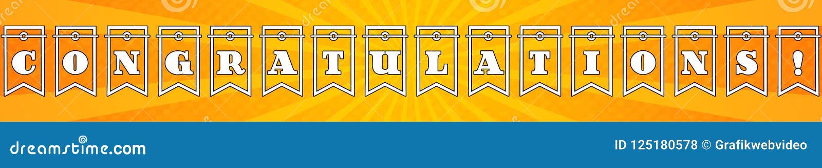 Congratulations Banner Design 05 - White Background Stock Illustration ...