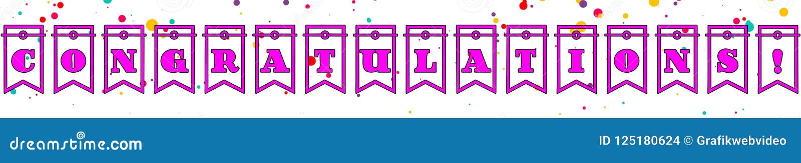 Congratulations Banner Design 03 - White Background Stock Illustration ...