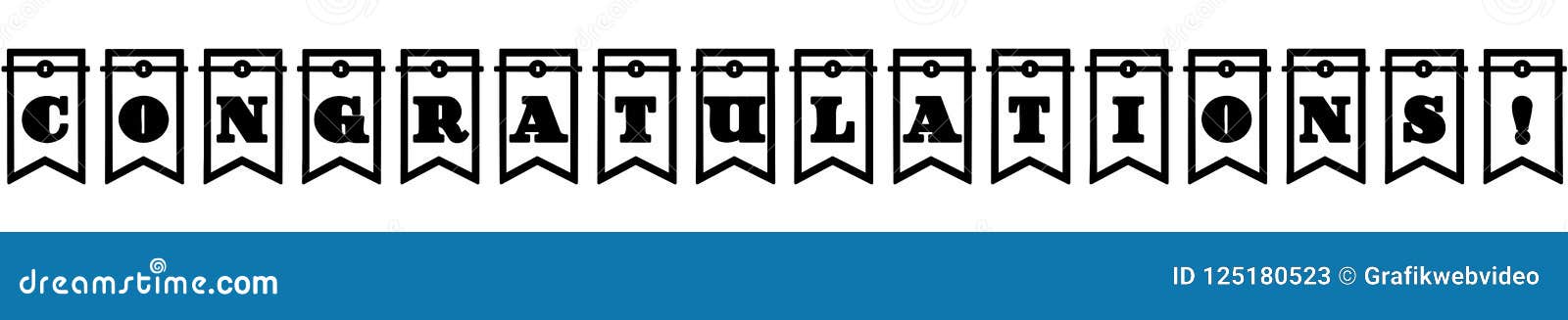 Congratulations Banner Design 001 - White Background Stock Illustration ...