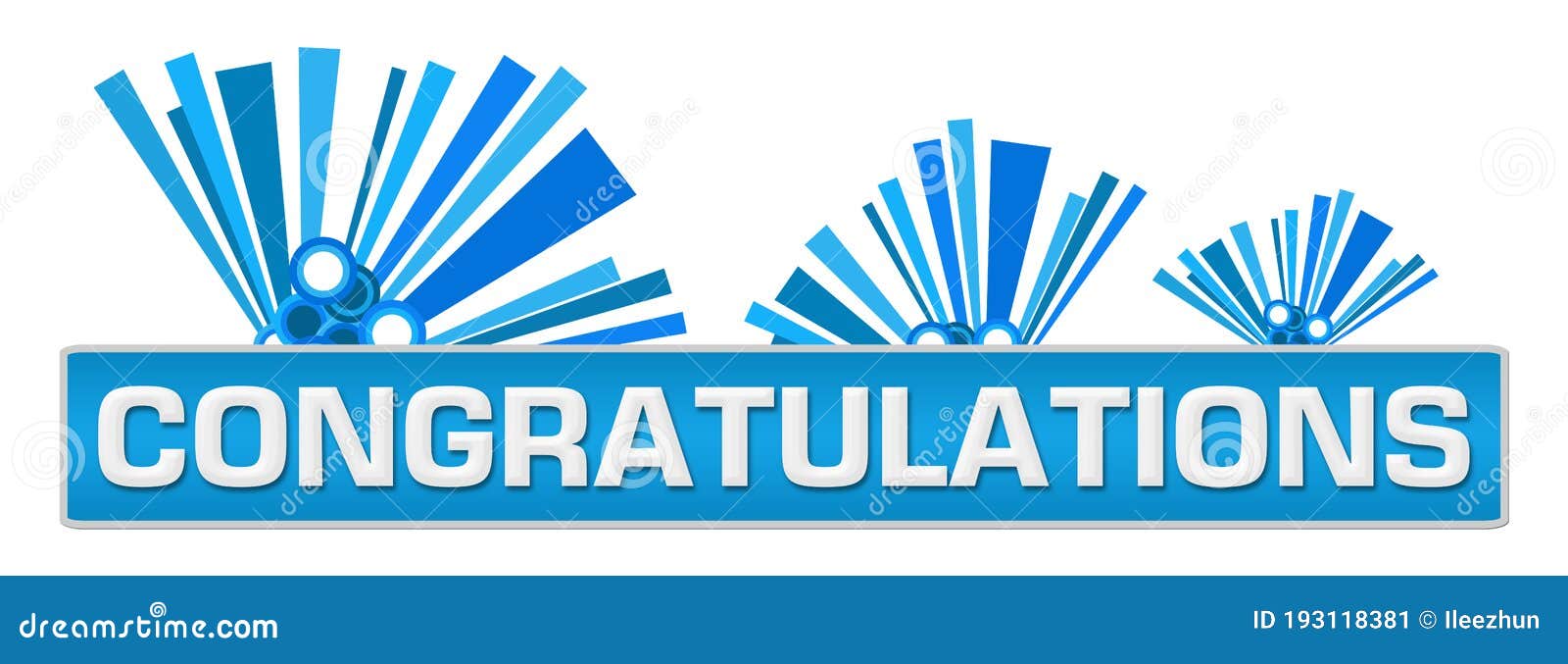 Congratulations Blue Abstract Graphics on Top Stock Illustration ...