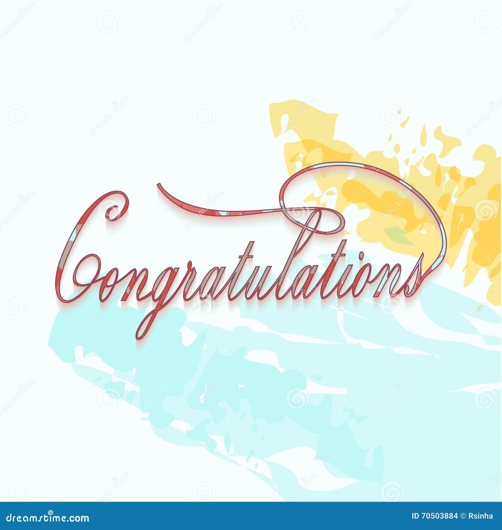 Congratulations Calligraphy Lettering Vector Hand Written Text On White ...