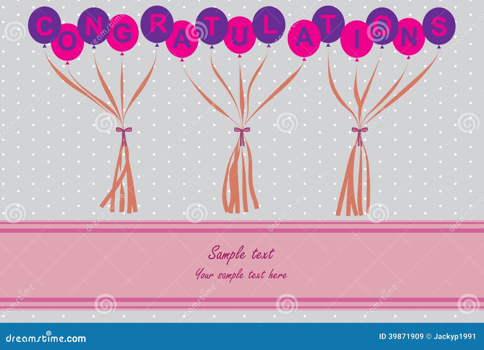 Congratulations Card And Colorful Balloons Transparent Background ...