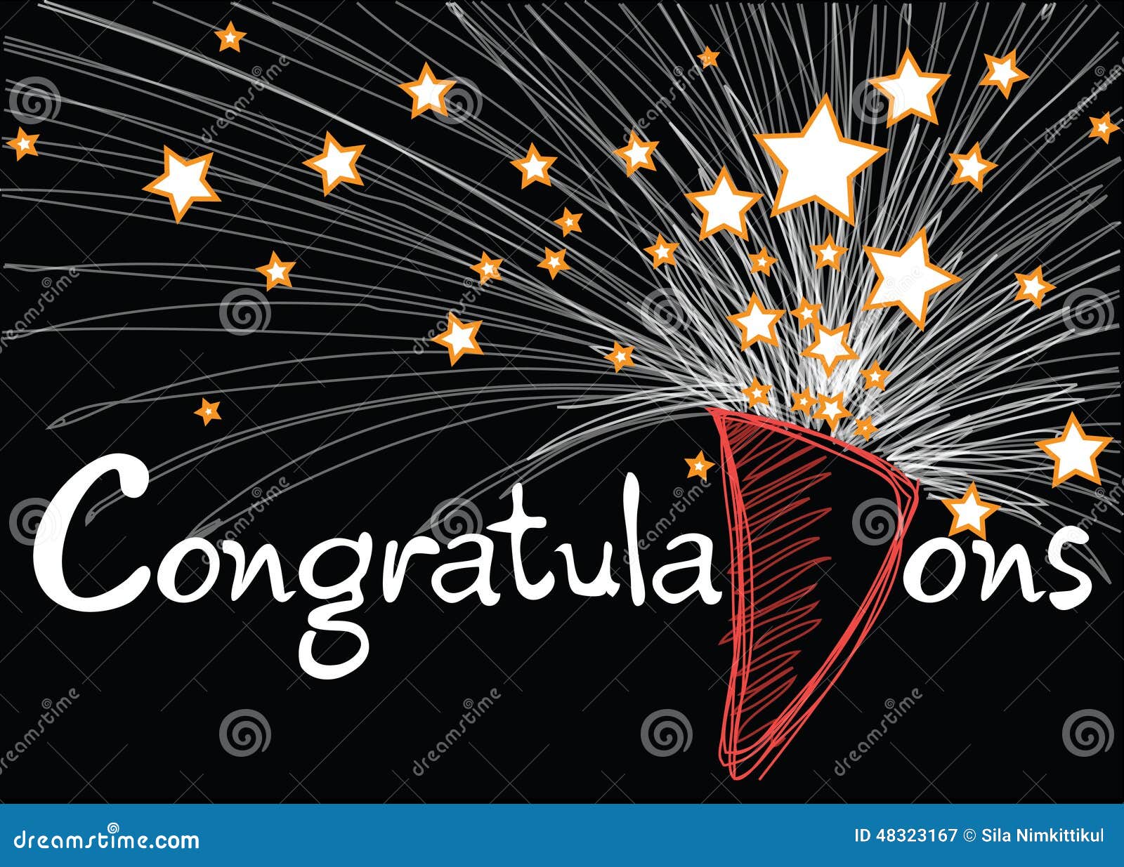 Congratulations card stock illustration. Illustration of cord - 48323167