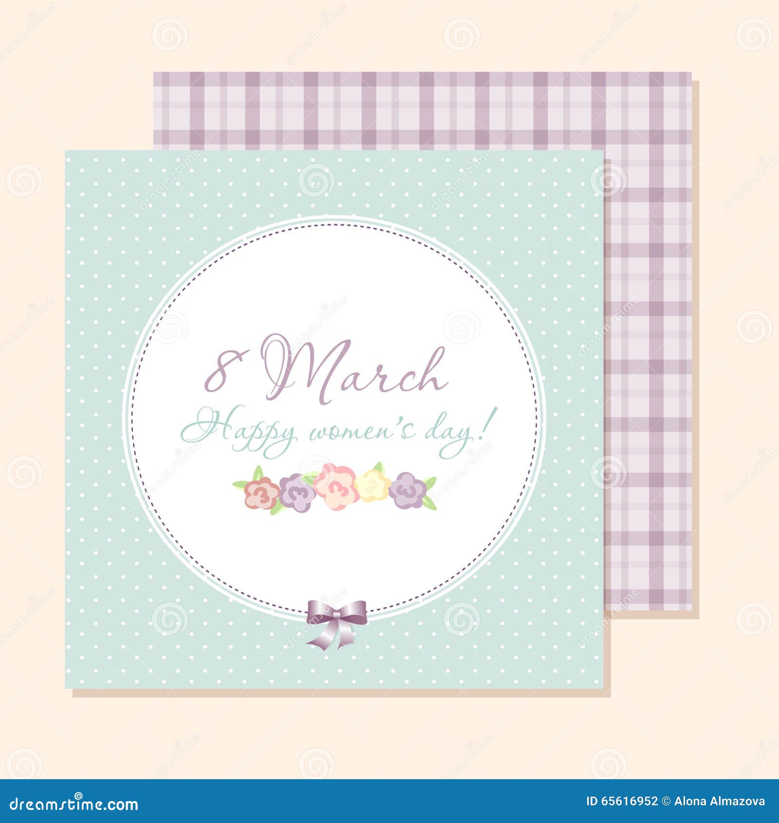 Congratulations Card. 8 March Stock Vector - Illustration of card, bird ...