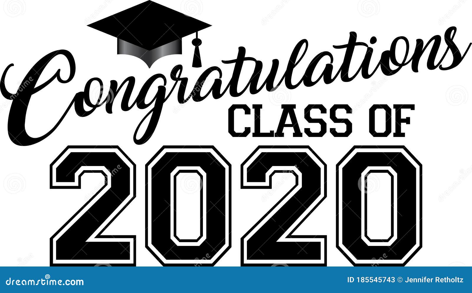 Congratulations Class of 2020 Banner Stock Vector - Illustration of ...