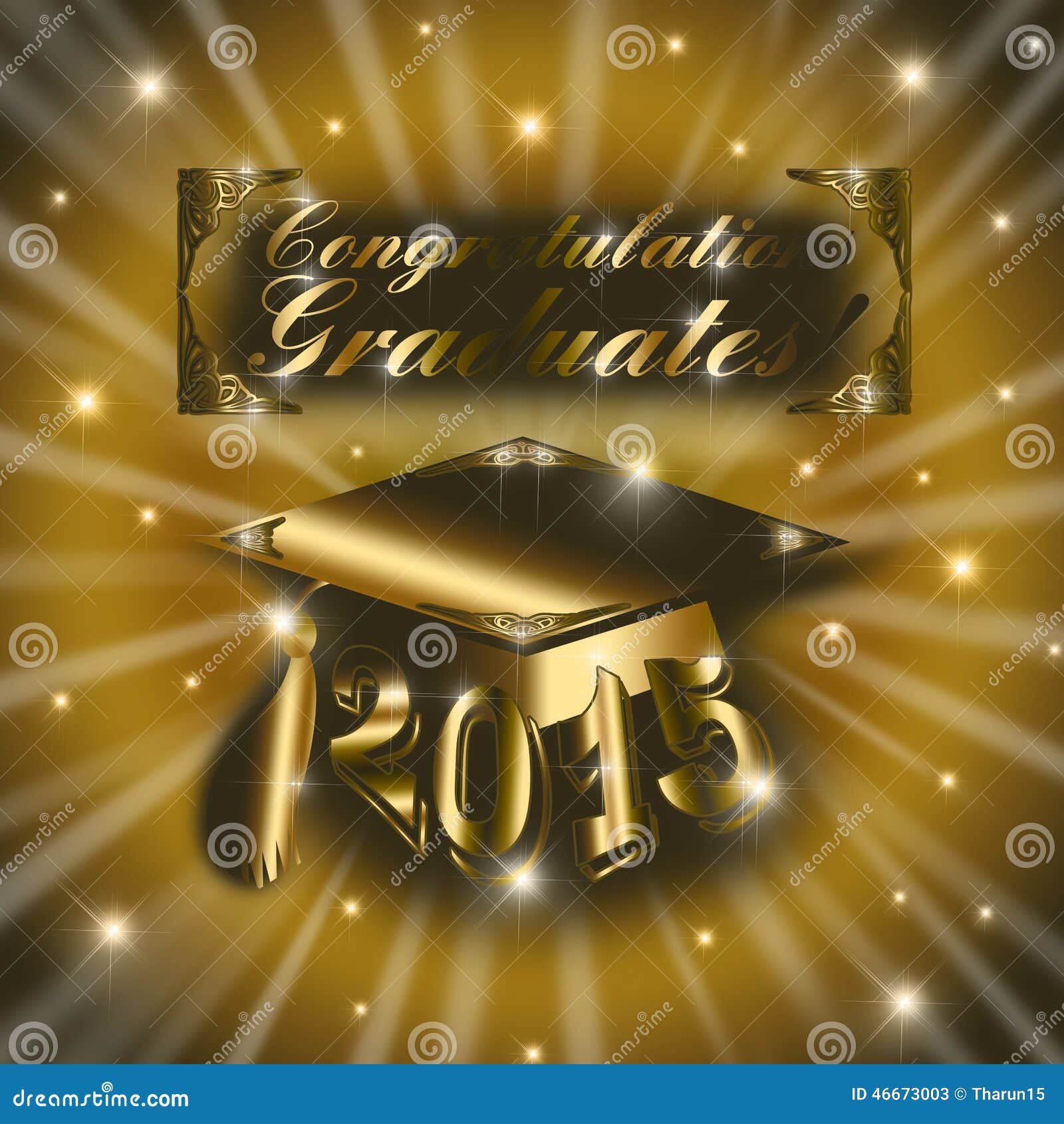 Congratulations Class of 2015 Stock Illustration - Illustration of beam ...