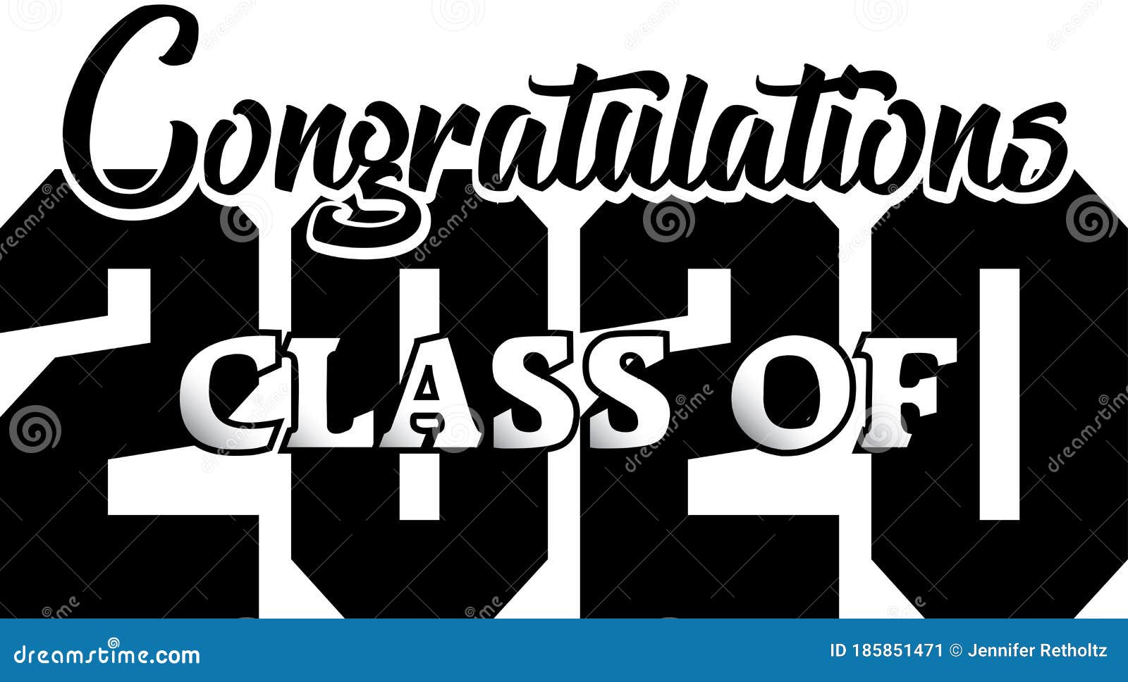 Congratulations Class of 2020 Banner Stock Vector - Illustration of ...