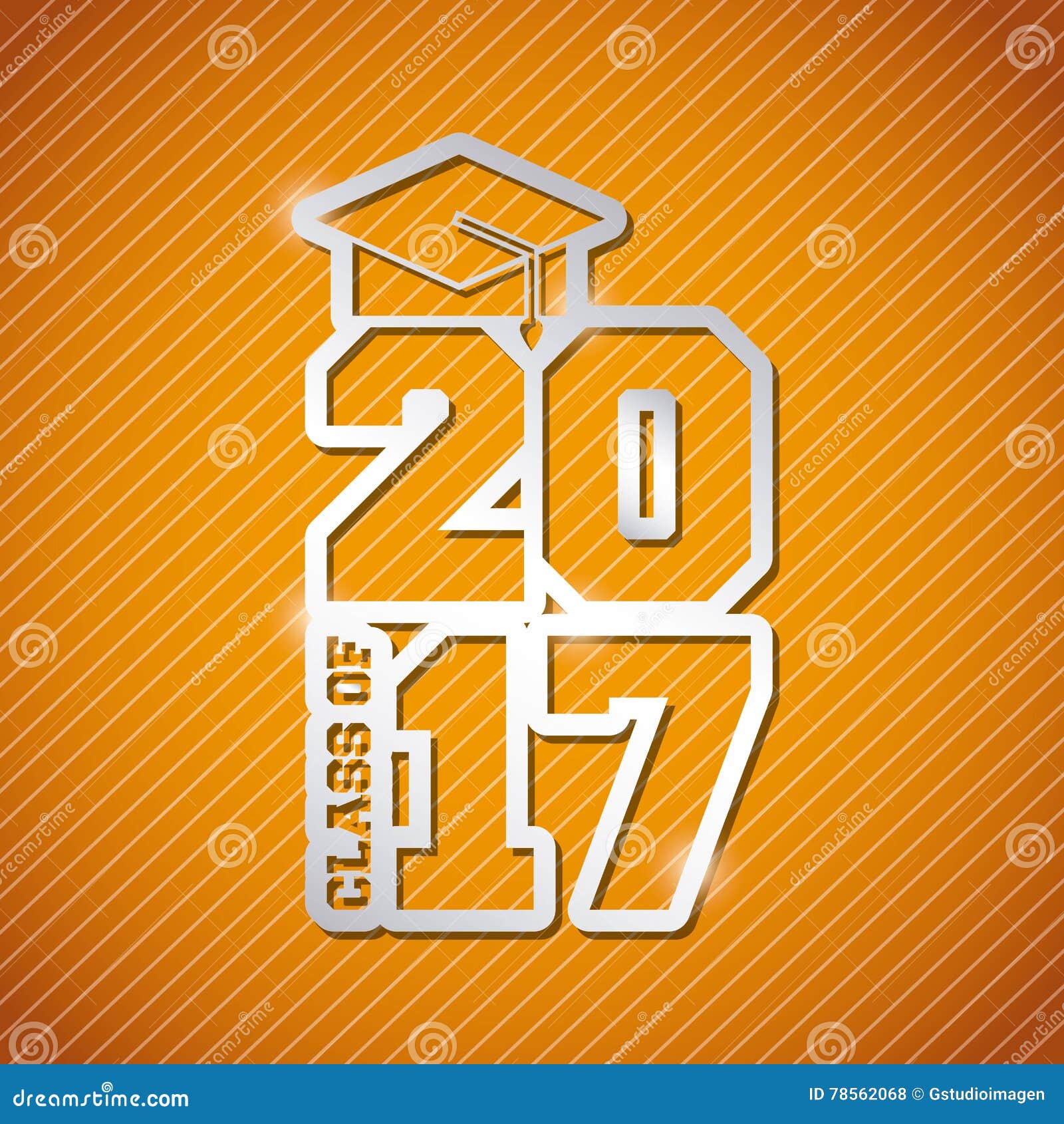 Congratulations Class Of 2017 Card Royalty-Free Illustration ...