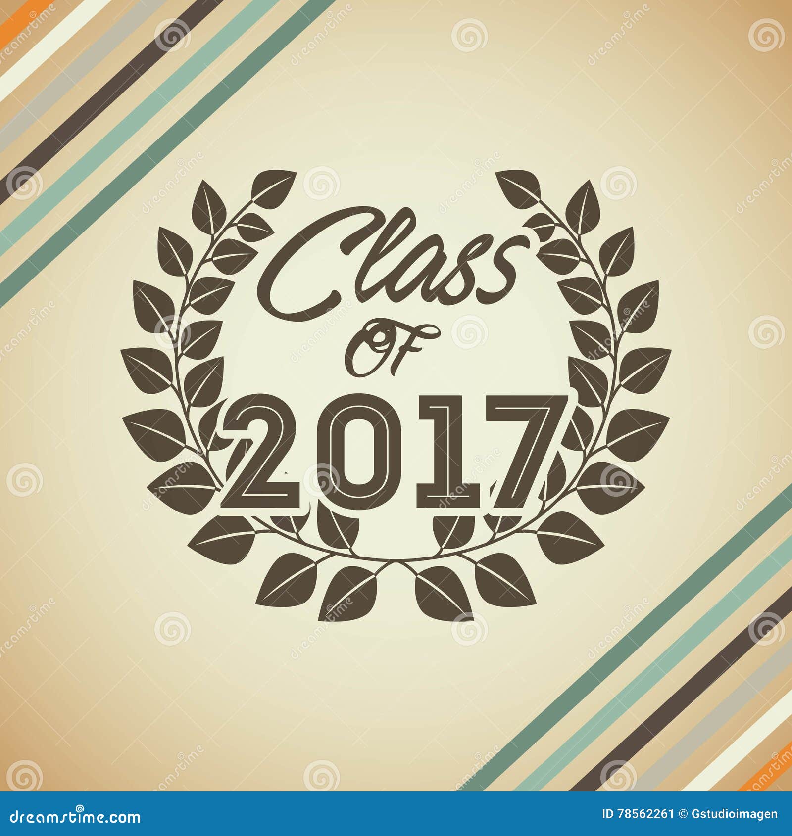 Congratulations Class Of 2017 Card Stock Illustration | CartoonDealer ...