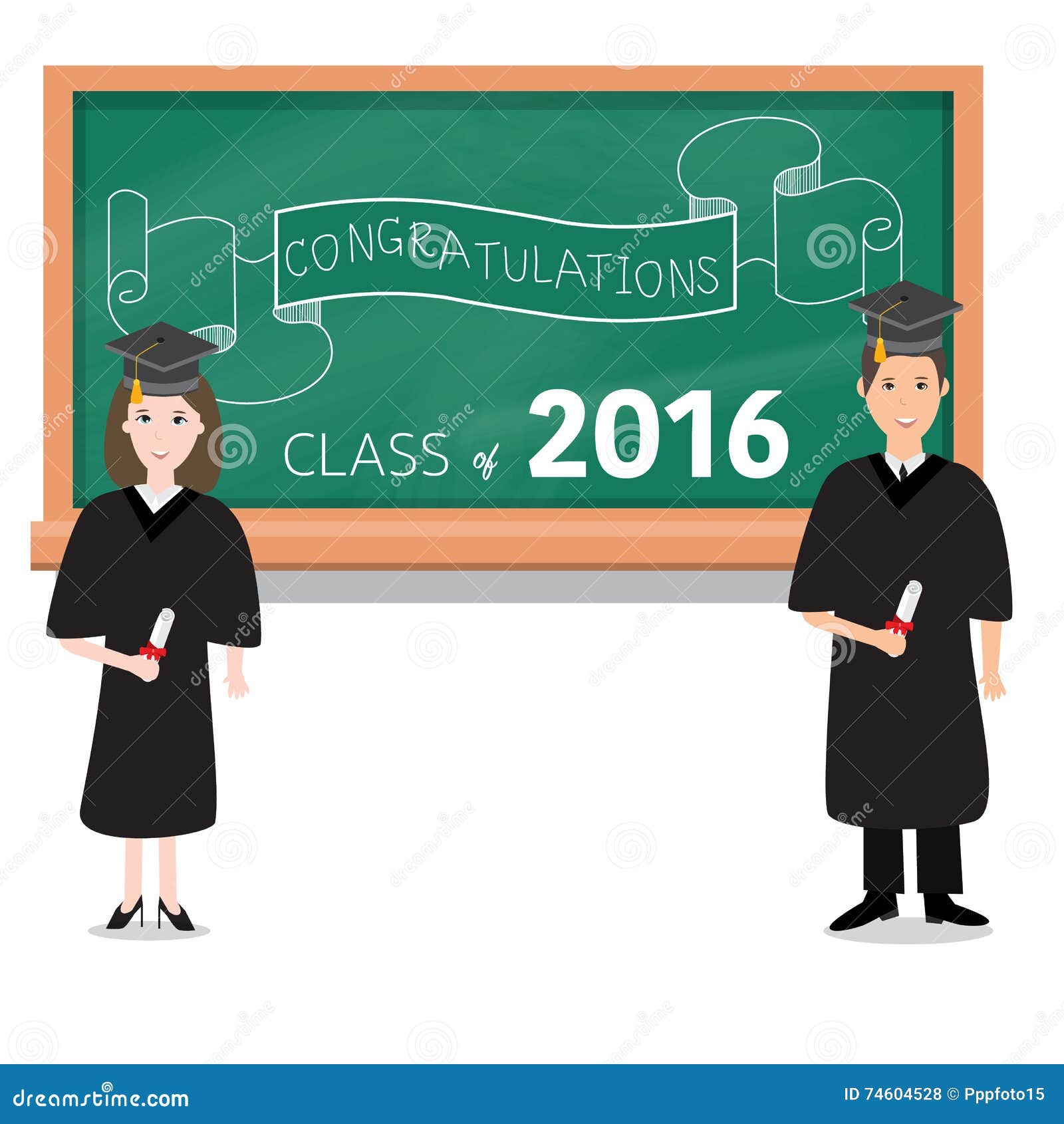Congratulations Graduated Vector Illustration With Graduation Cap ...
