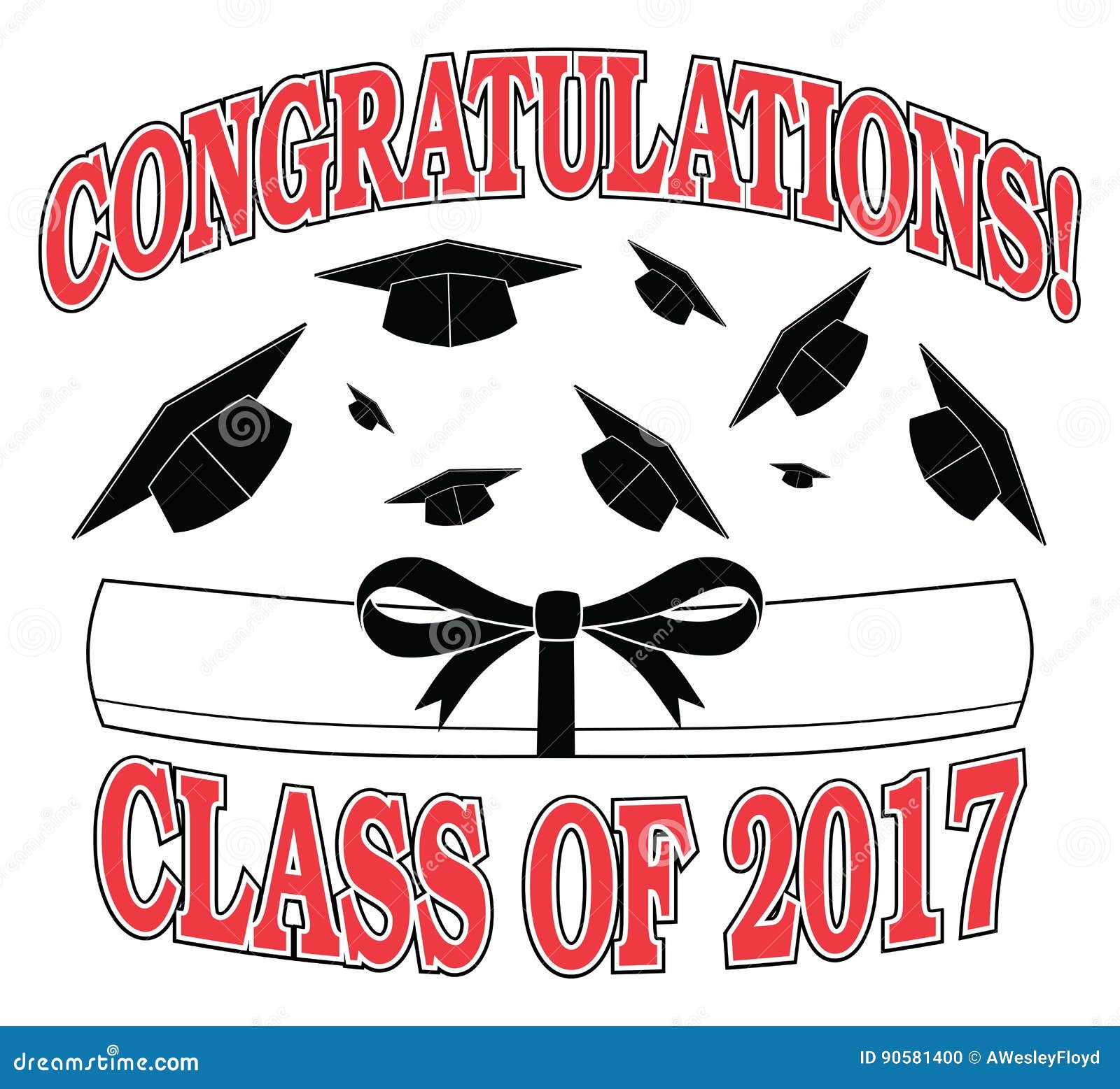 Congratulations Class of 2017 Stock Vector - Illustration of ...