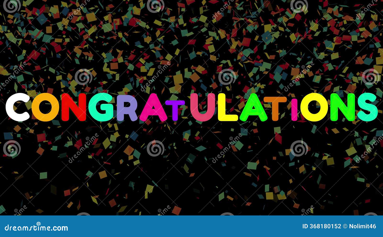FELICITATIONS! (CONGRATULATIONS! In French) Colorful Typography Banner ...