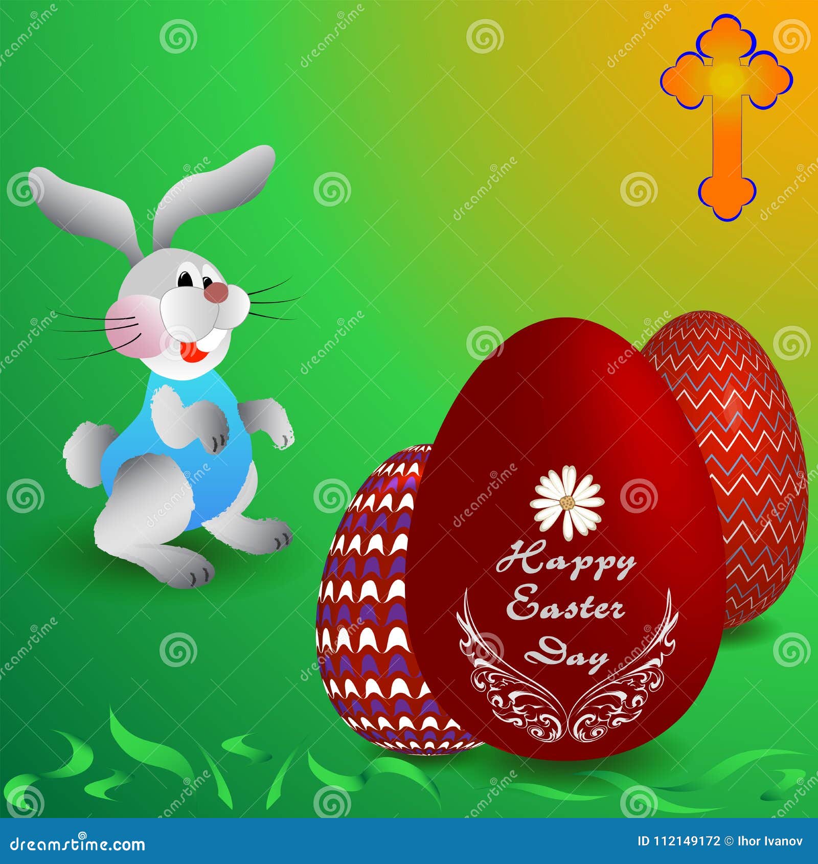 Congratulations on Easter. stock vector. Illustration of card - 112149172