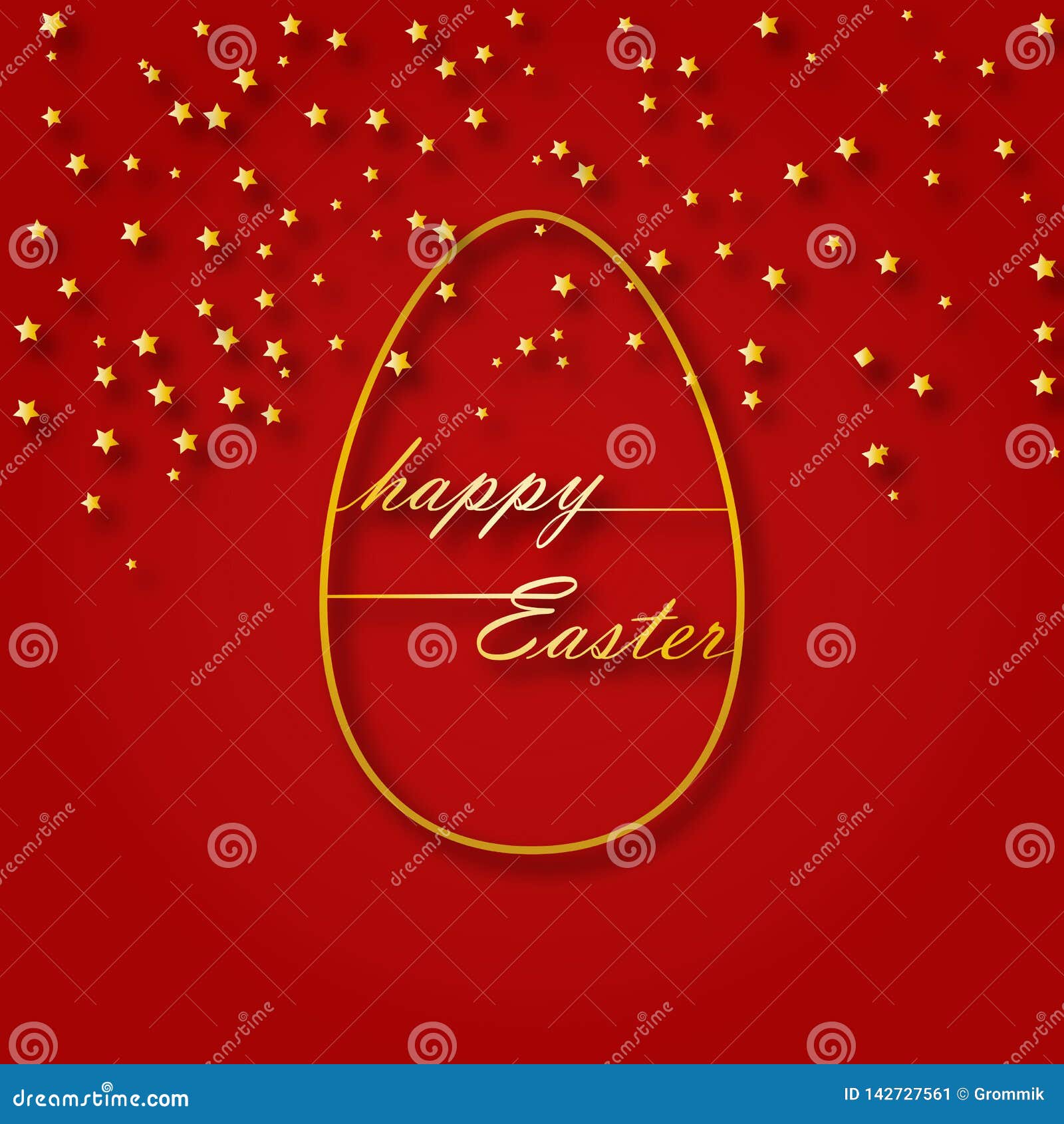 Congratulations on the Easter Holiday, the Contour of the Easter Eggs ...