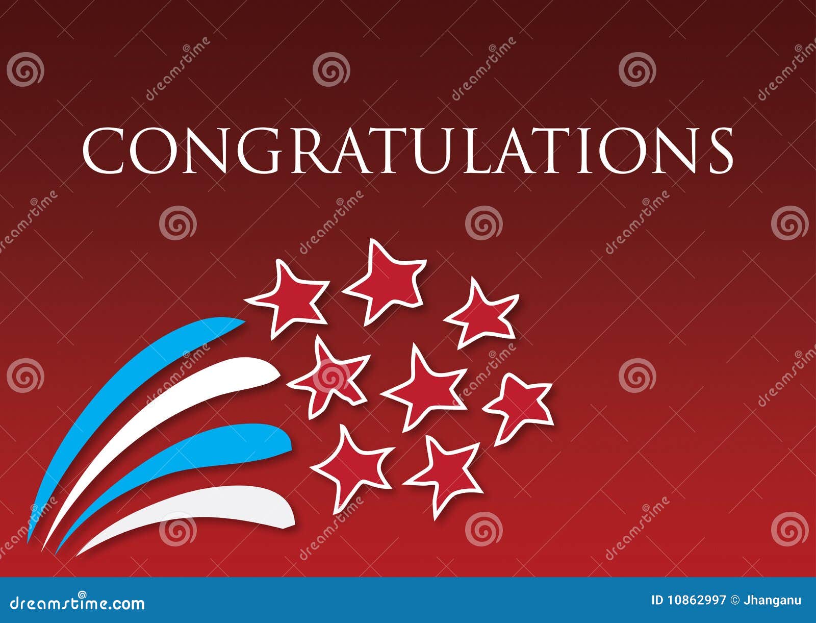 Congratulations Fireworks Horizontal Poster Vector Illustration ...