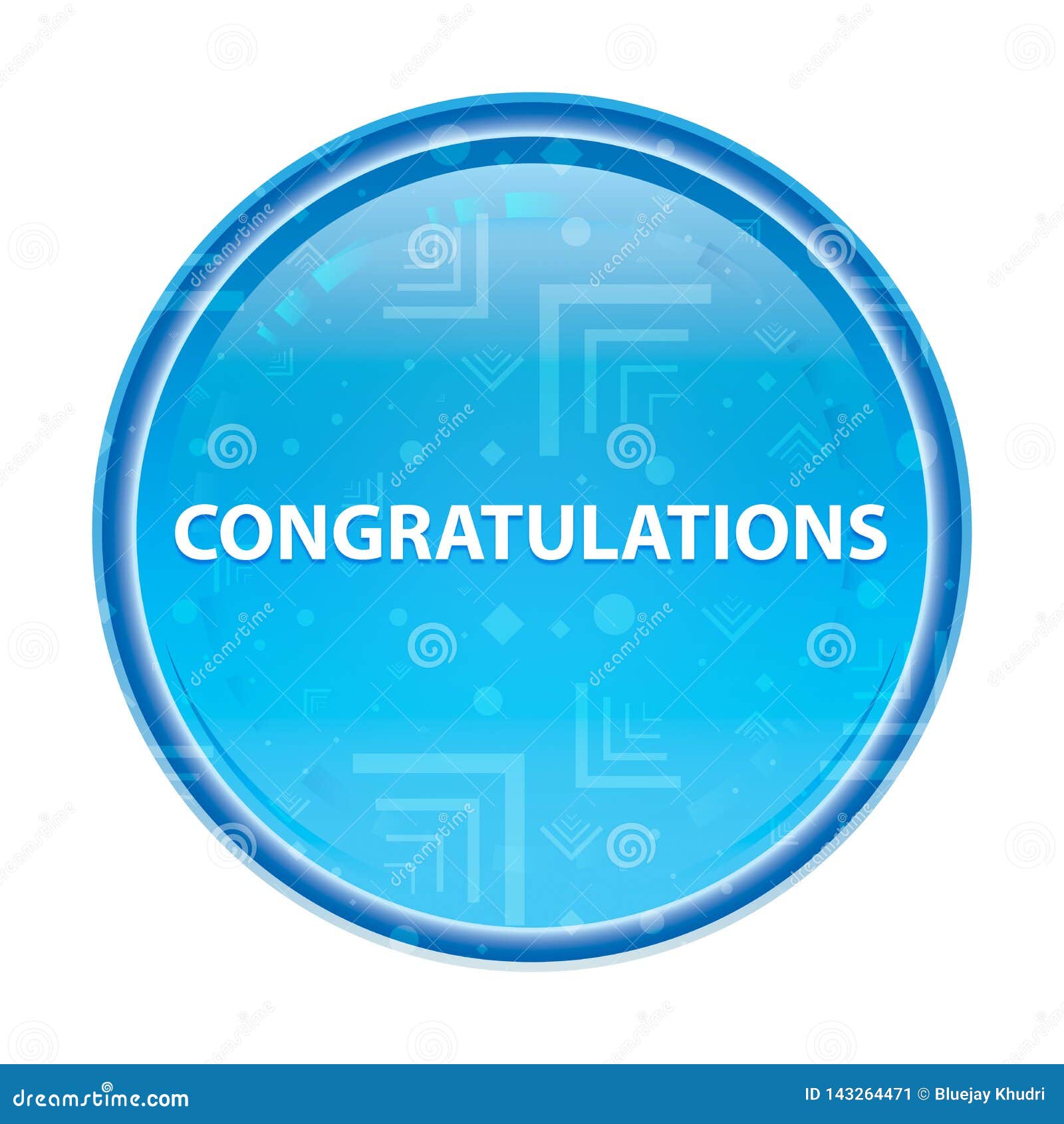 Congratulations Floral Blue Round Button Stock Illustration ...