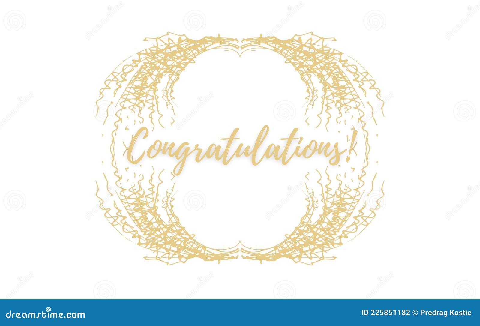 Congratulations Gold Letters. Stock Illustration - Illustration of card ...