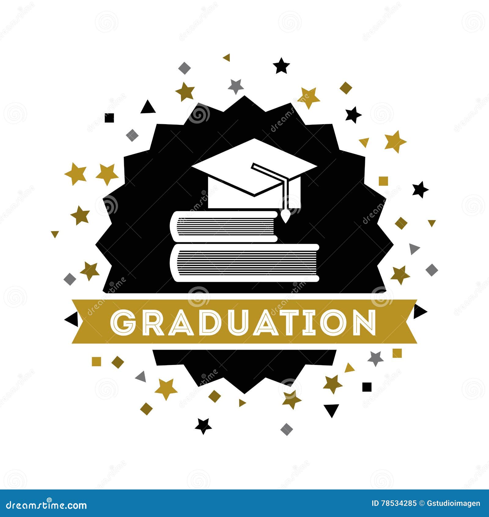 Congratulations Grad Celebration Card Stock Illustration - Illustration ...