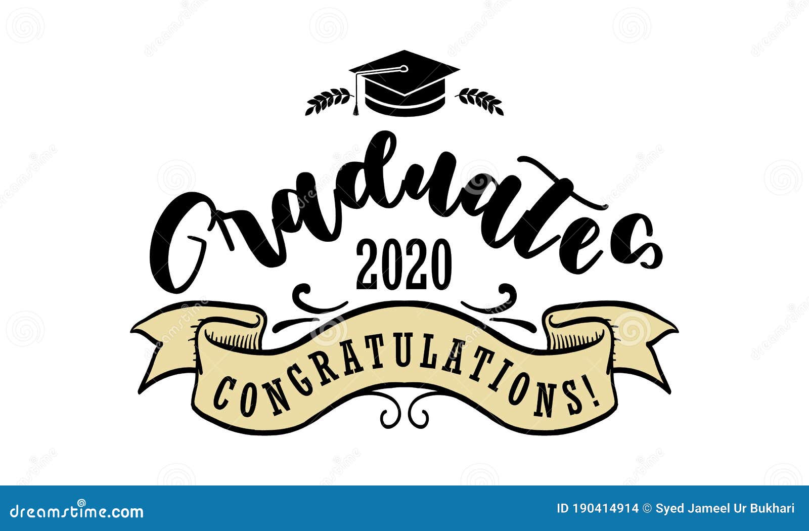 Graduates 2020 Congratulations Stock Vector - Illustration of college ...