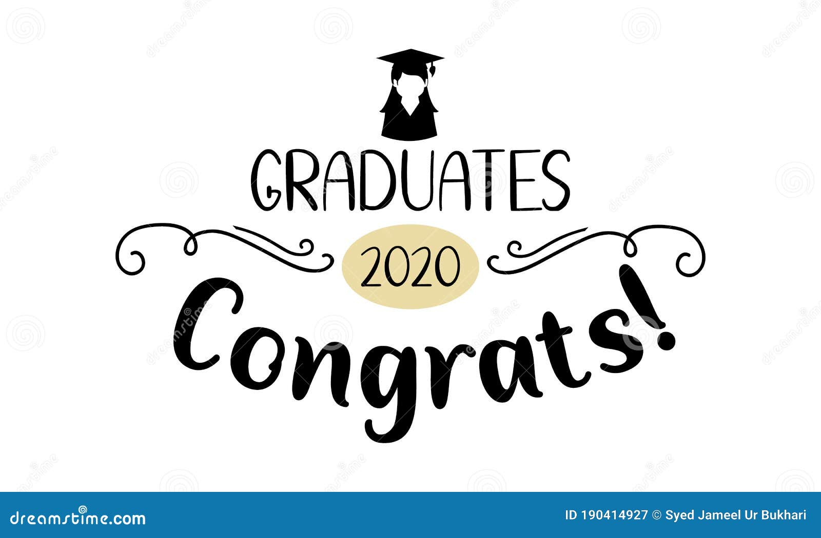 Graduates 2020 Congrats stock illustration. Illustration of congrats ...