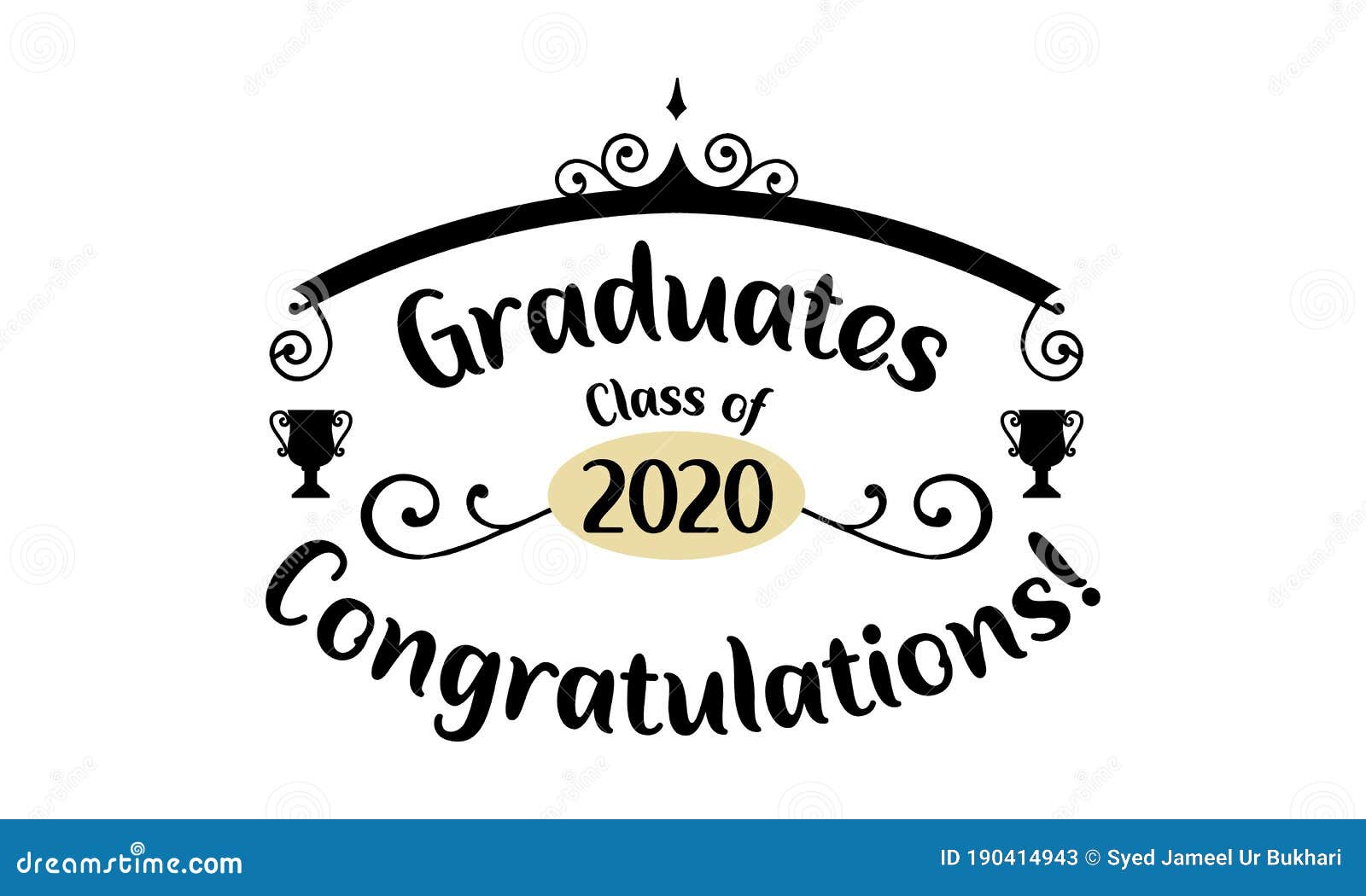 Graduates 2020 Congratulations Stock Illustration - Illustration of ...