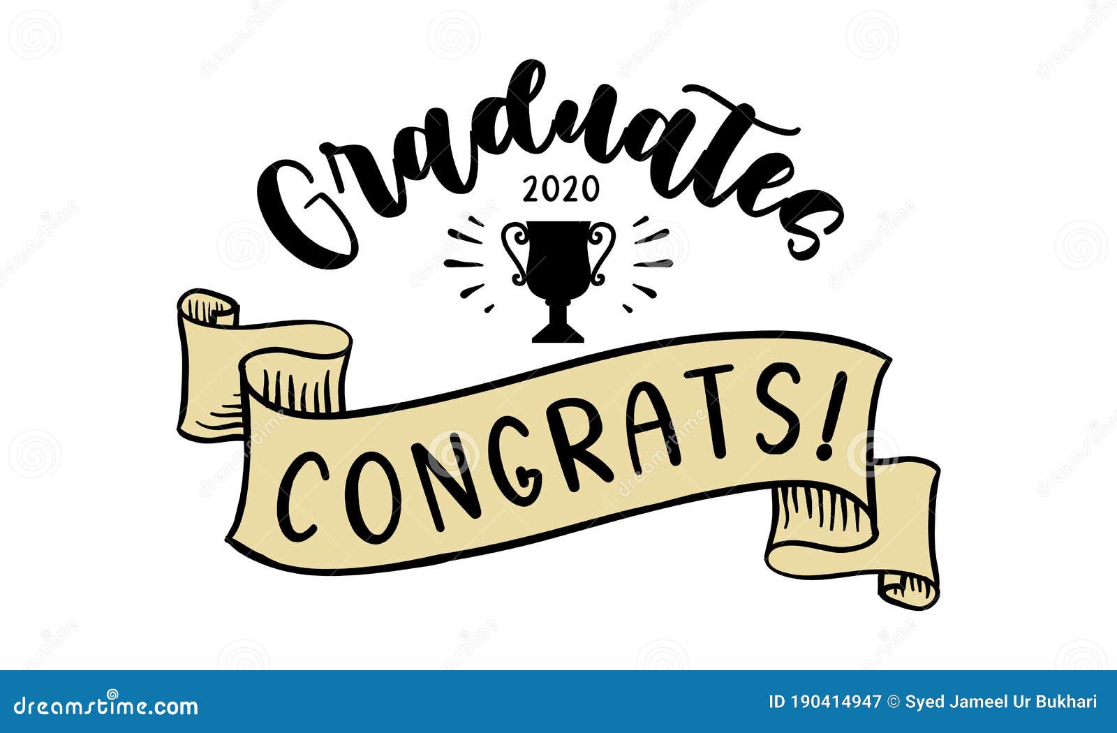 Graduates 2020 Congrats stock vector. Illustration of 2020 - 190414947