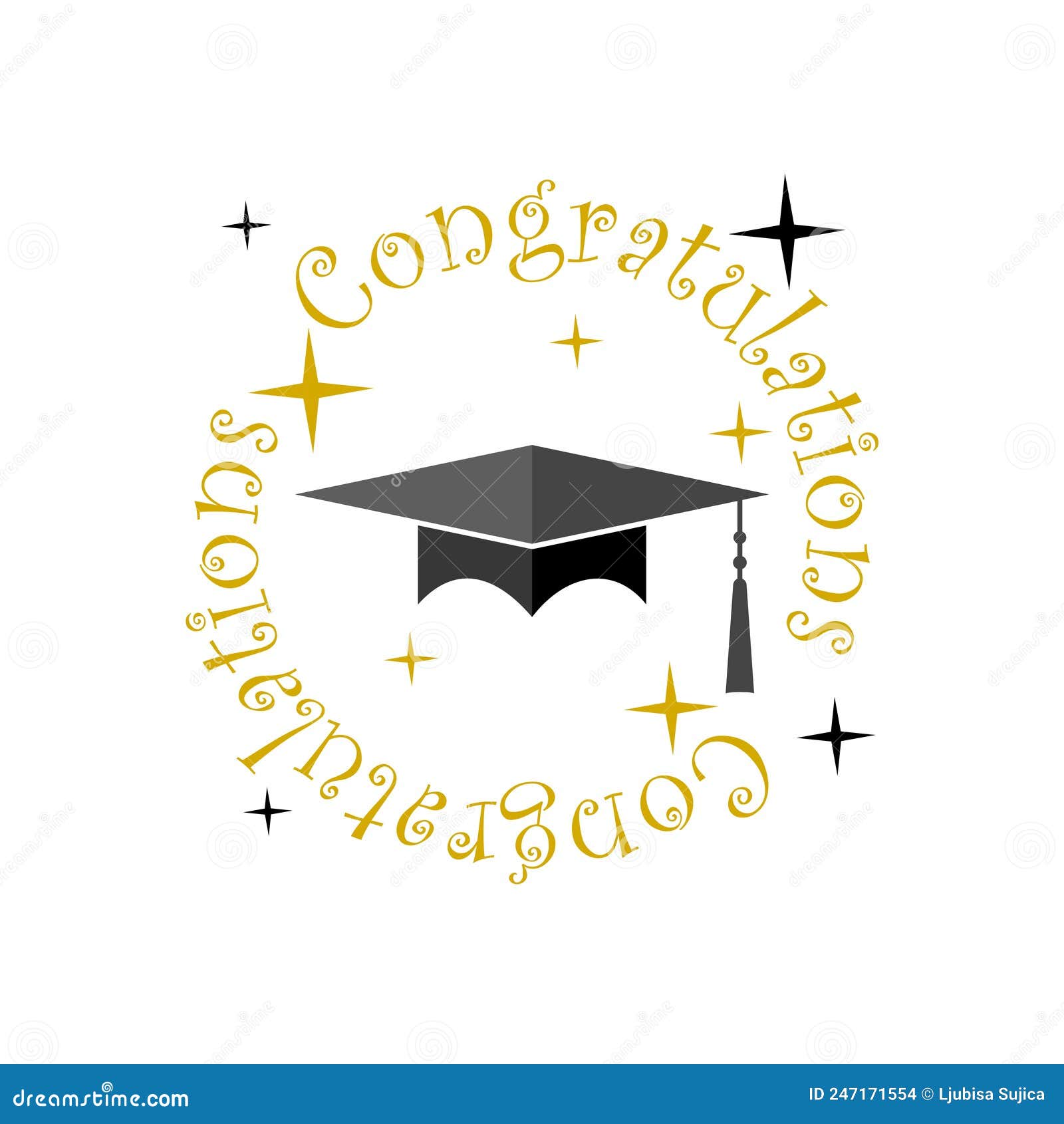 Congratulations Graduates Class Icon Isolated on White Background Stock ...