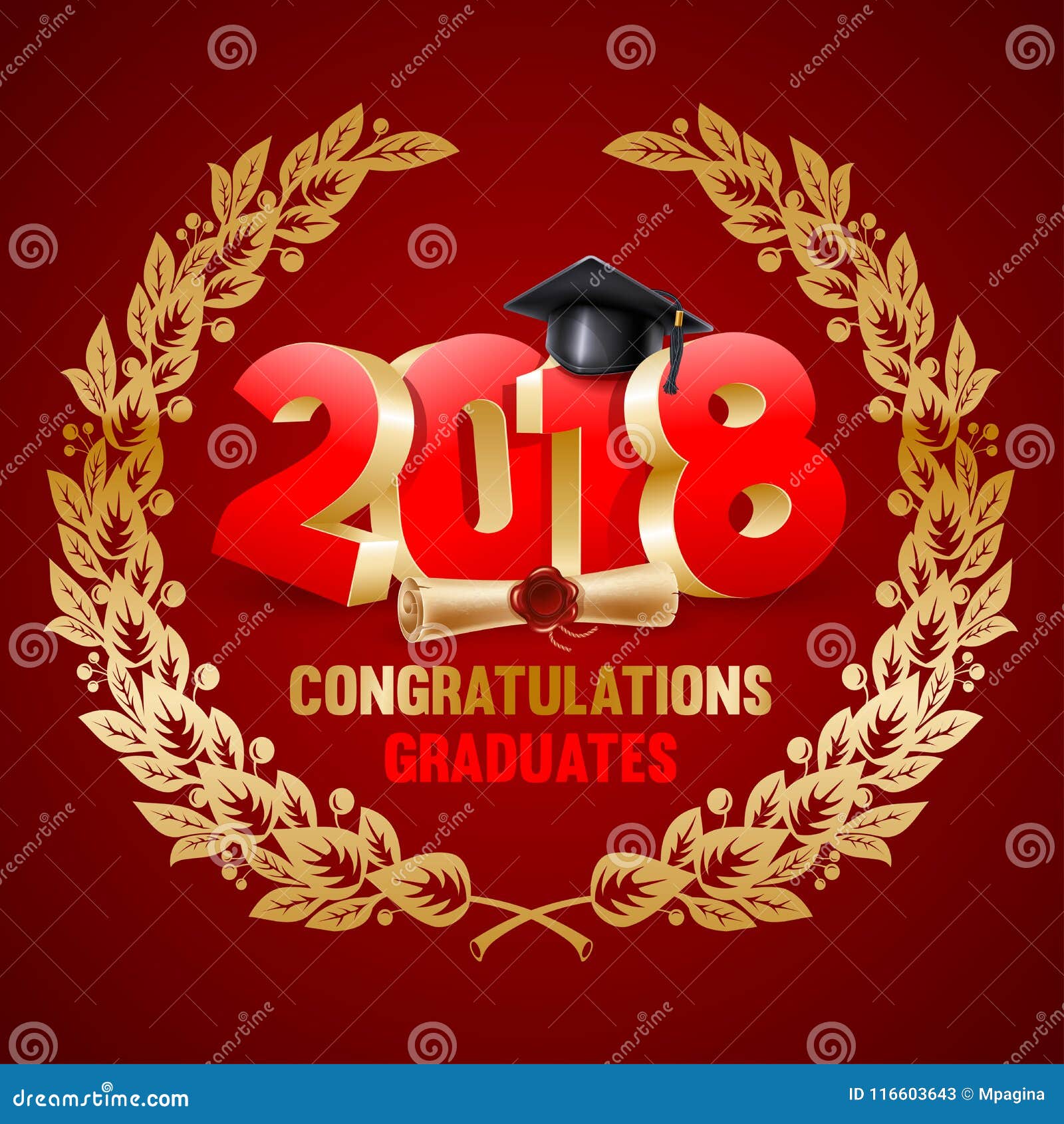 Congratulations Graduates Class 2018 Stock Vector - Illustration of ...