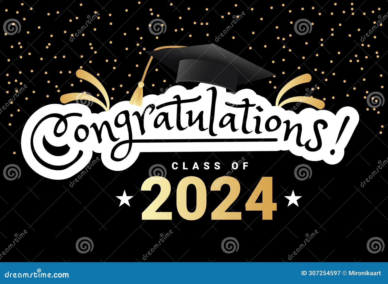 Congratulations Graduates Class of 2024.Vector Illustration with ...