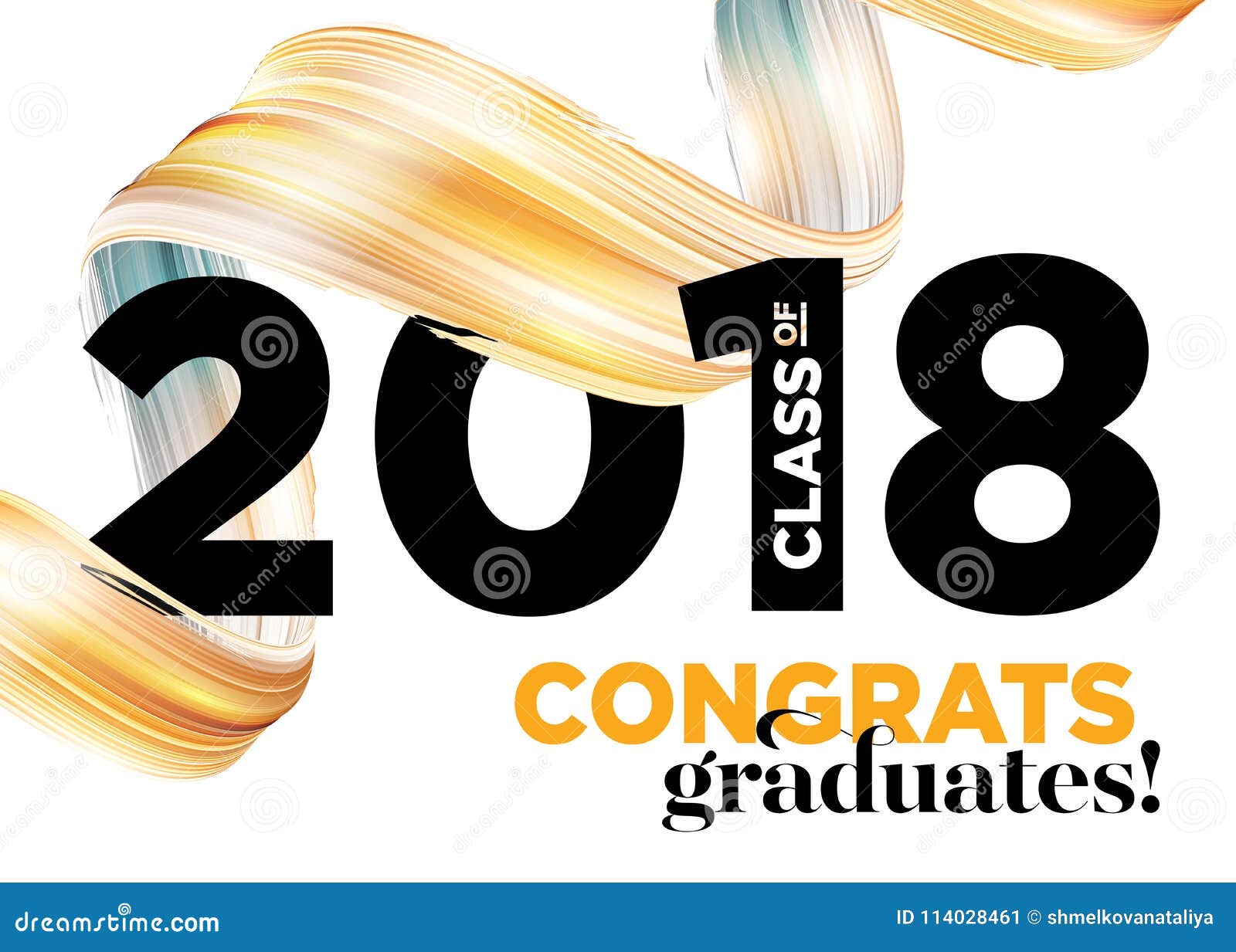 Congratulations Graduates Class Of 2018 Vector Logo Design. Royalty ...