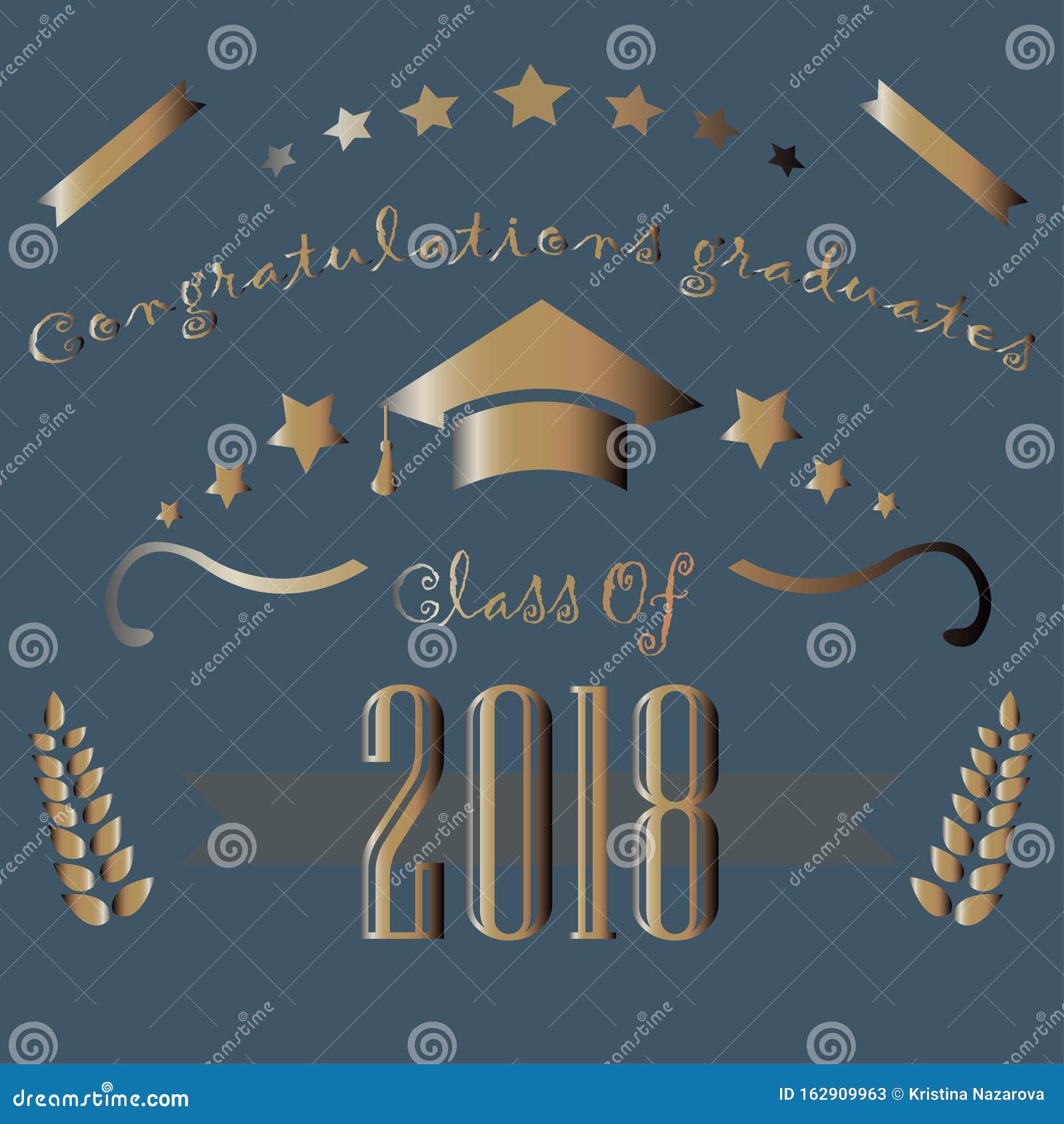 Congratulations Graduates of Year 2018 Stock Illustration ...