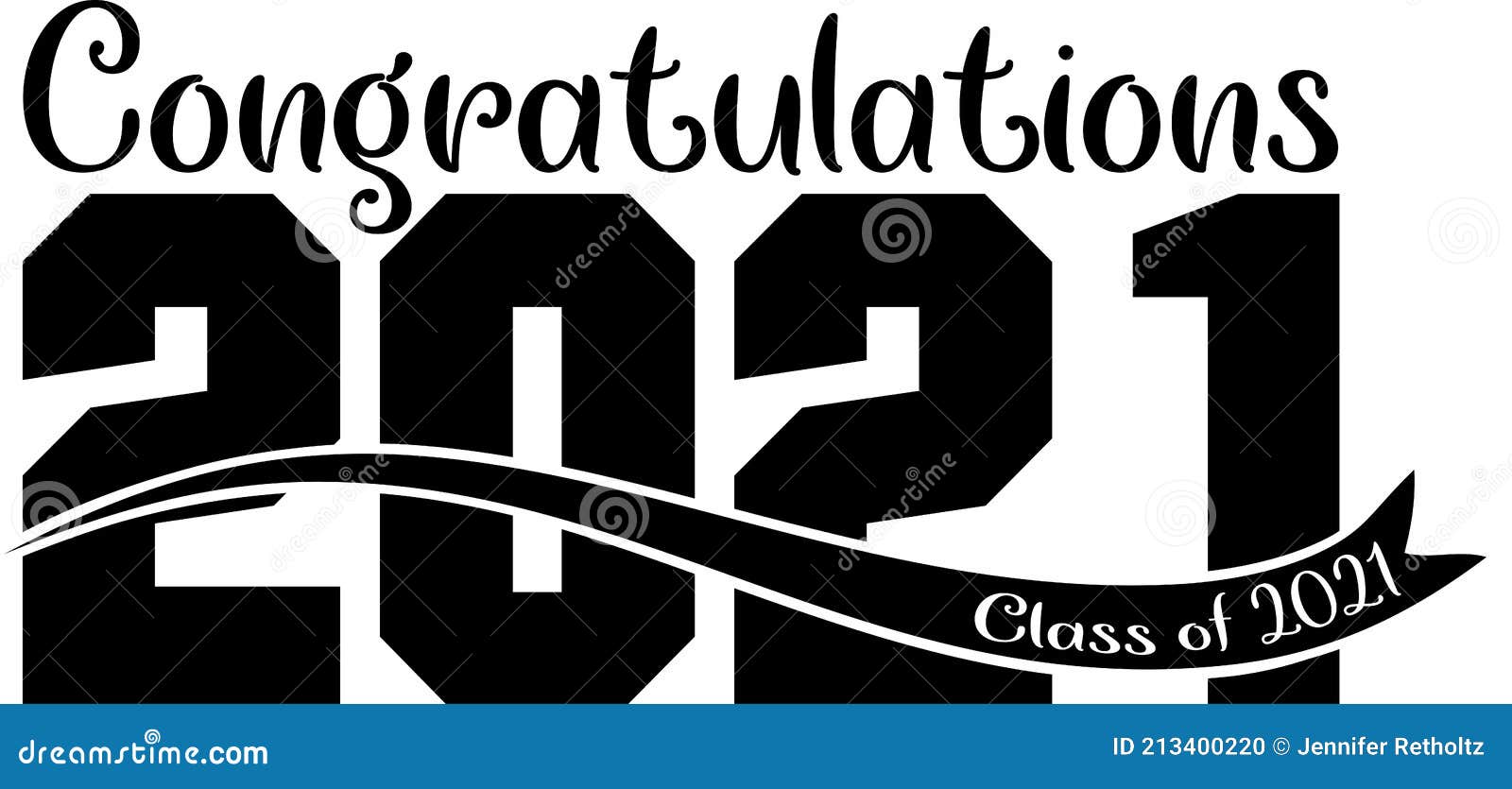 Congratulations Graduating Class of 2021 with Swish Stock Vector ...