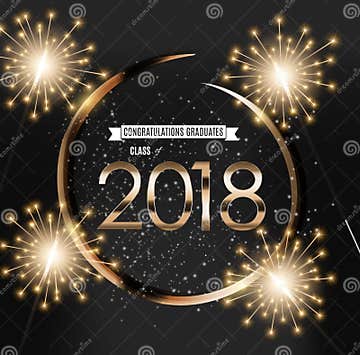 Congratulations on Graduation 2018 Class Background Vector Illustration ...