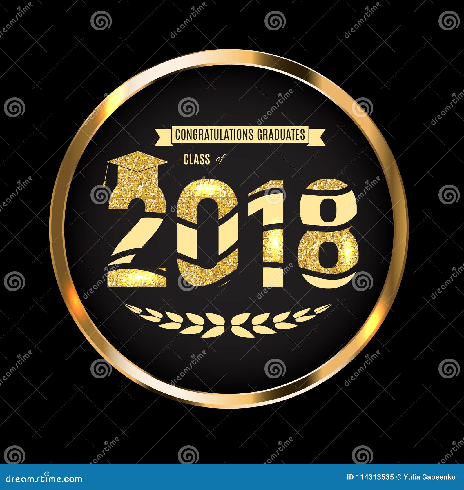 Congratulations on Graduation 2018 Class Background Vector Illustration ...