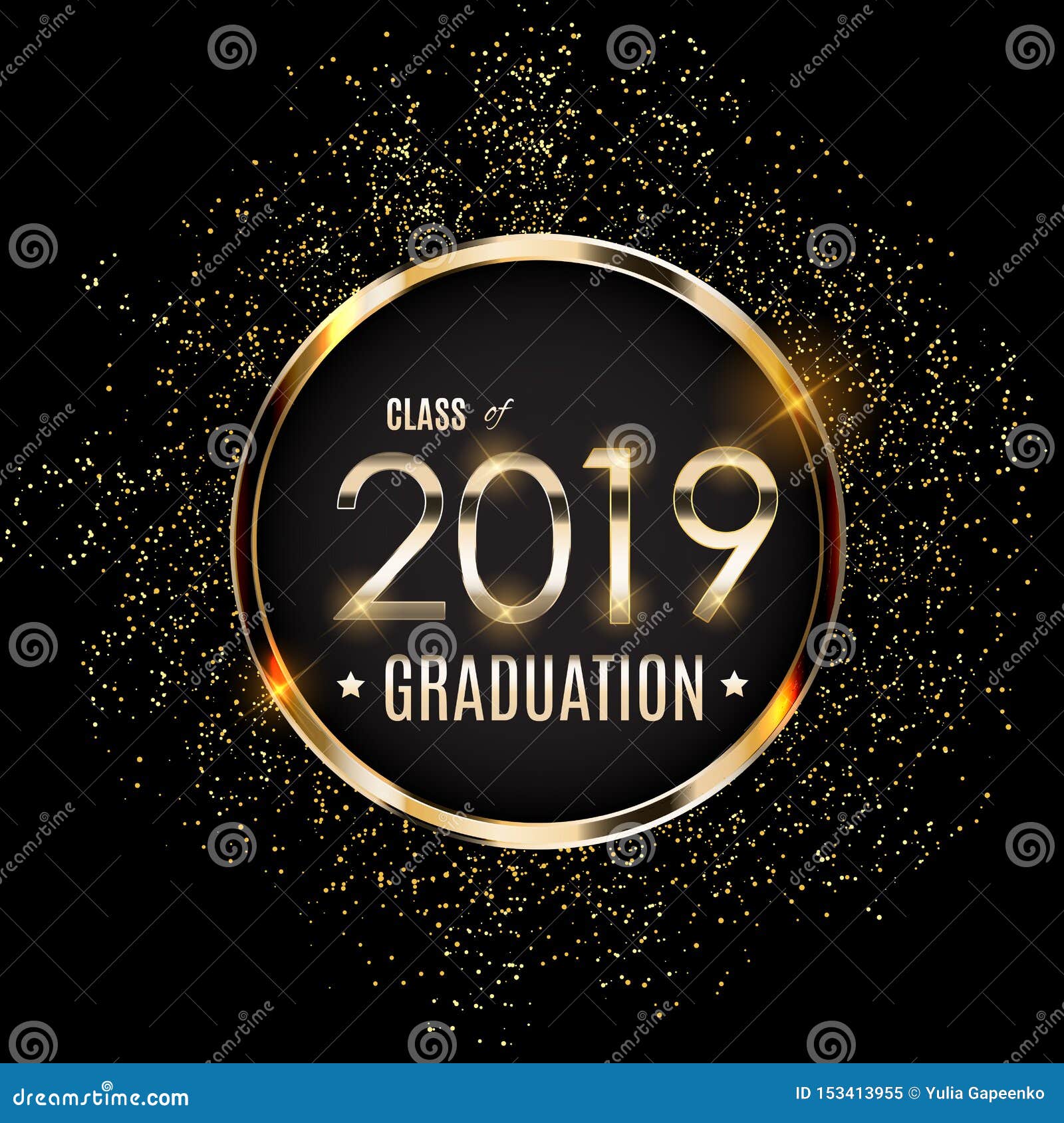 Congratulations on Graduation 2019 Class Background Vector Illustration ...