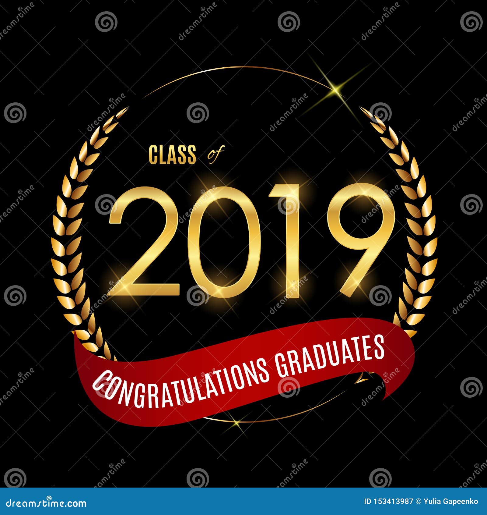 Congratulations on Graduation 2019 Class Background Vector Illustration ...