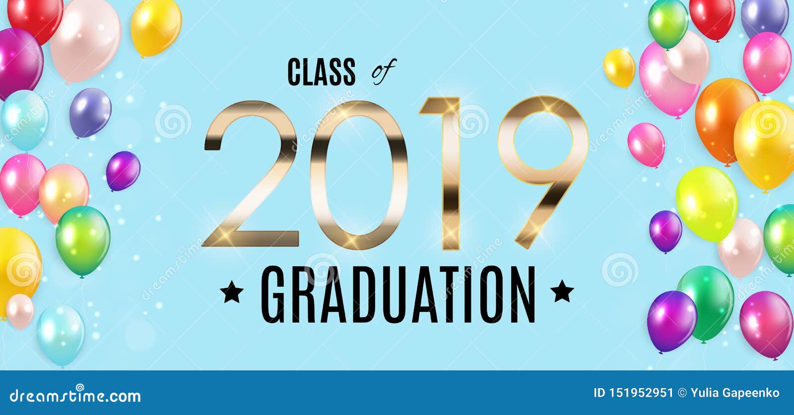 Congratulations on Graduation 2019 Class Background Vector Illustration ...