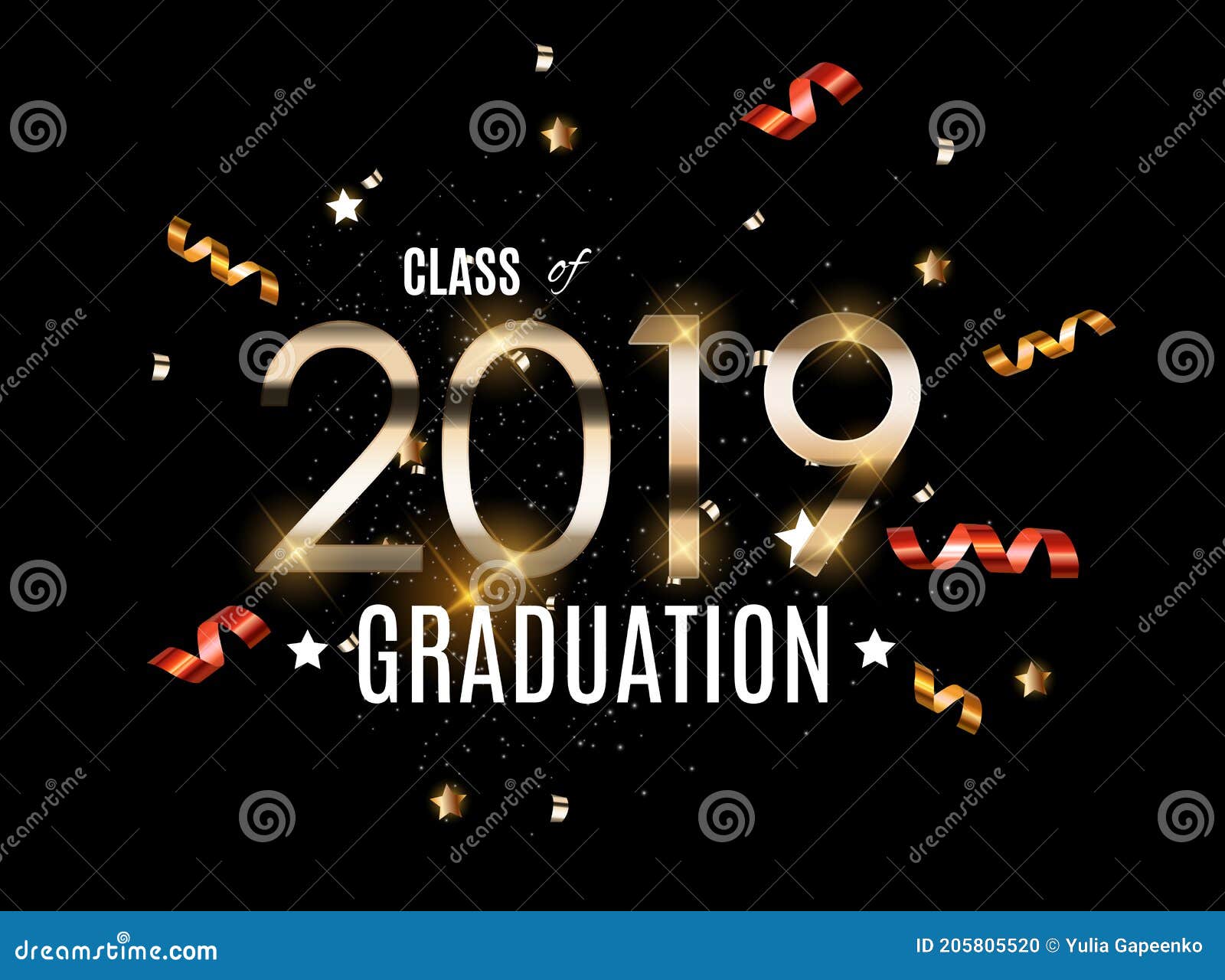 Congratulations on Graduation 2019 Class Background Vector Illustration ...