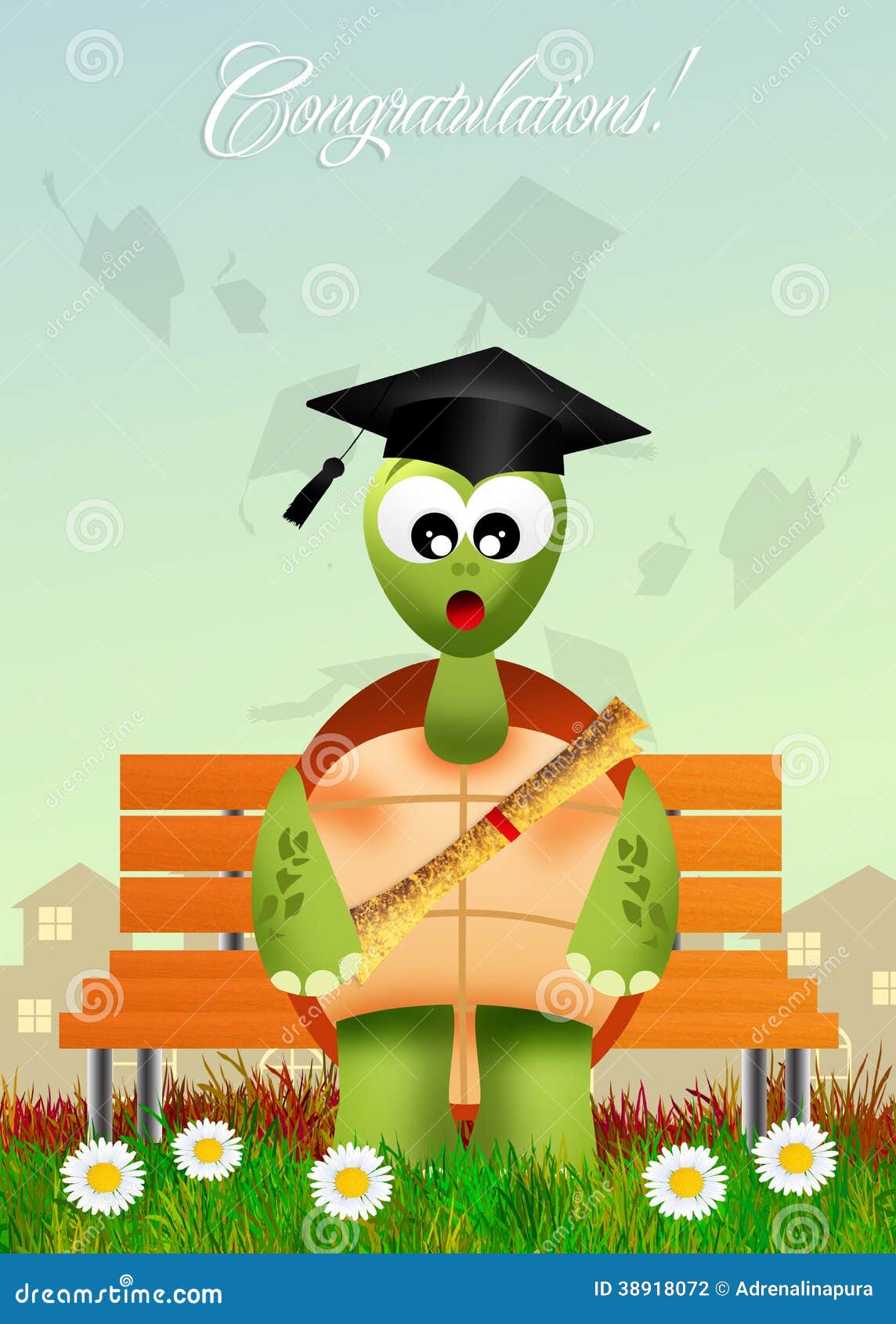 Congratulations for Graduation Stock Illustration - Illustration of ...