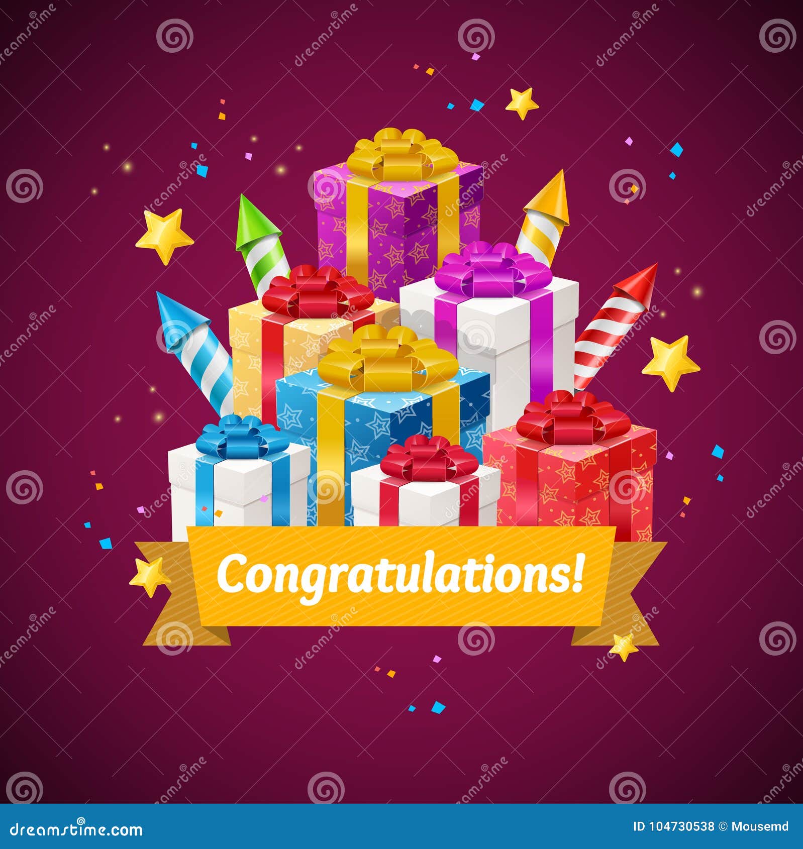 Congratulations! Greeting Sign On World Map Cartoon Vector ...
