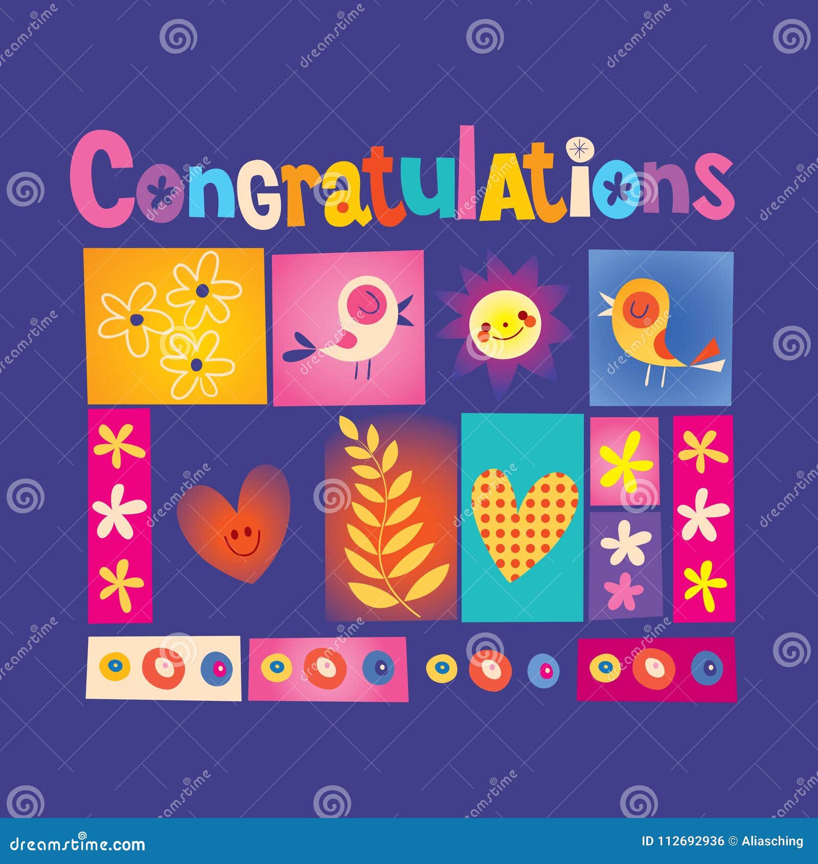 Congratulations Greeting Card Stock Vector - Illustration of typography ...