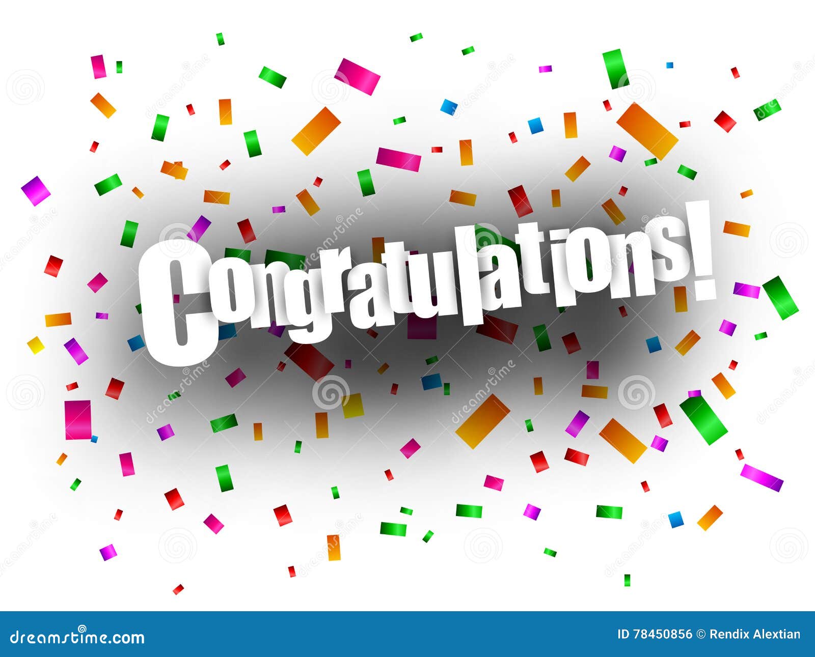 Congratulations Greeting Card Paper Cut Stock Vector - Illustration of ...