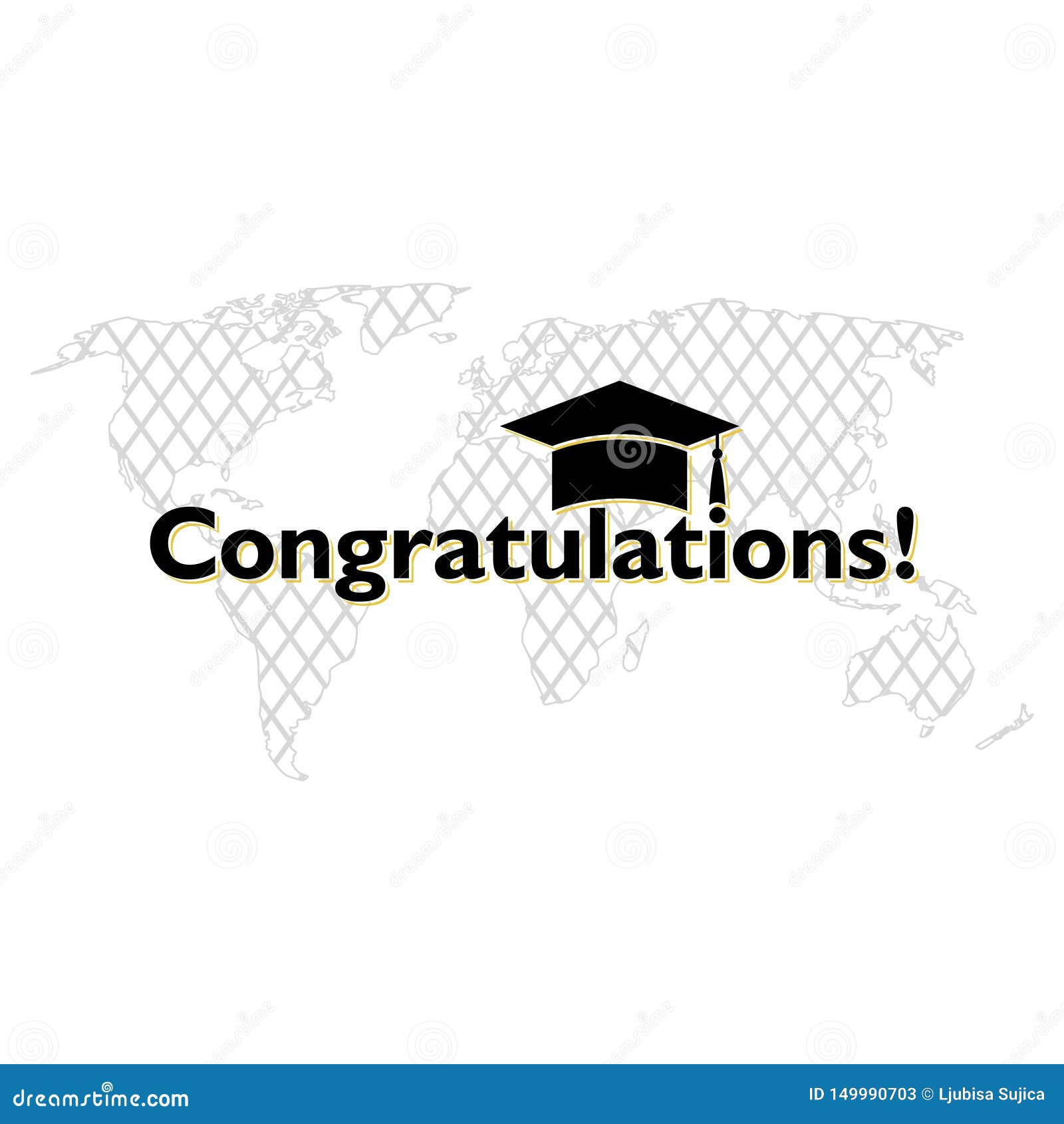 Congratulations! Greeting Sign For Graduation Party In University ...