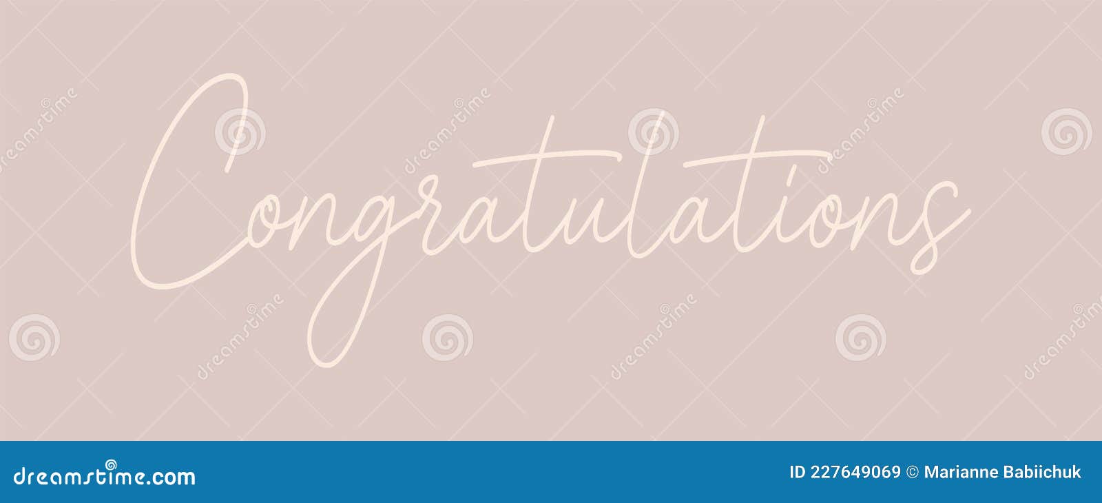 Congratulations Hand Lettering Quote. Rose Gold Foil Effect Hand Drawn ...