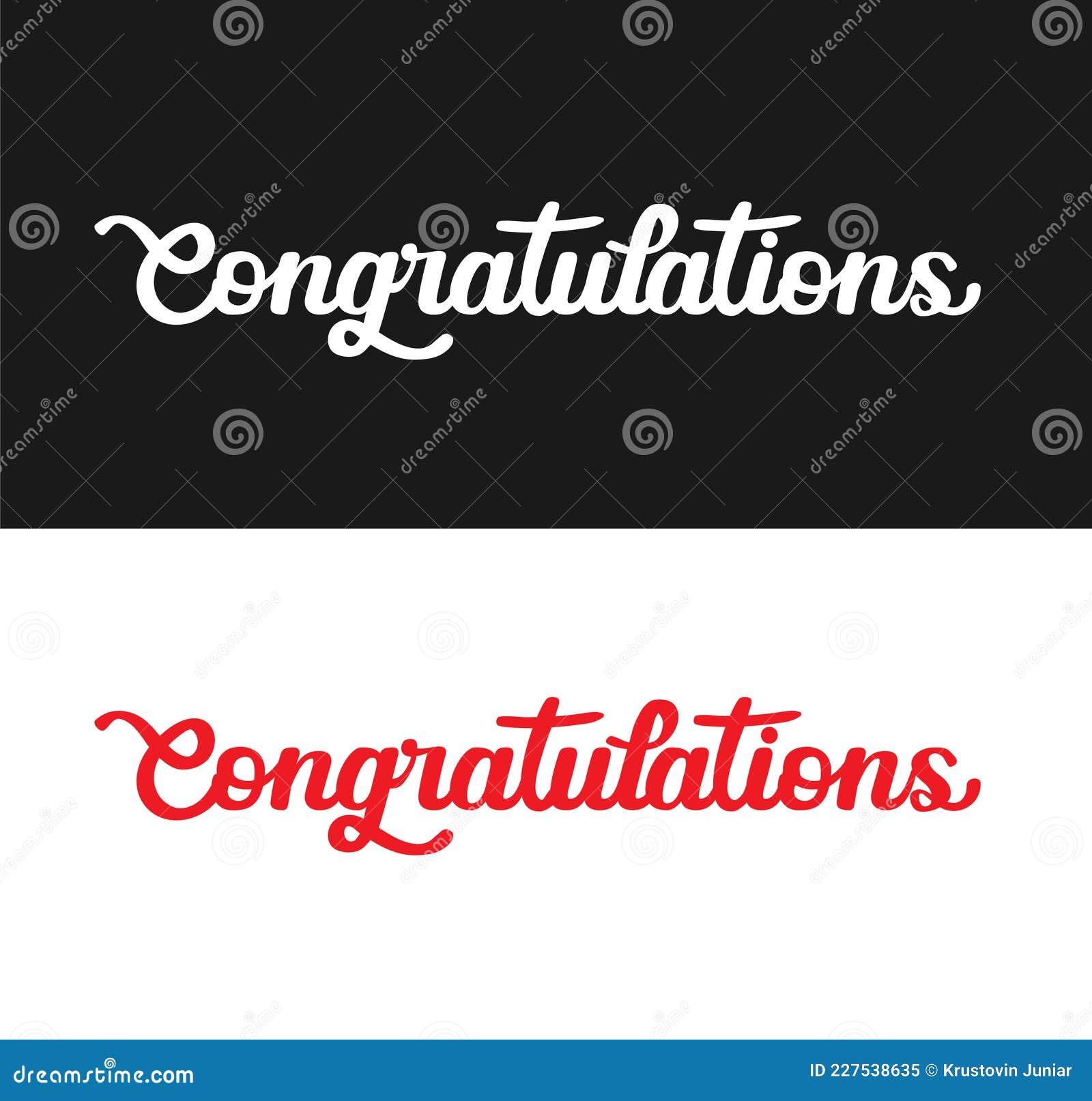 Congratulations Hand Lettering Vector Stock Vector - Illustration of ...